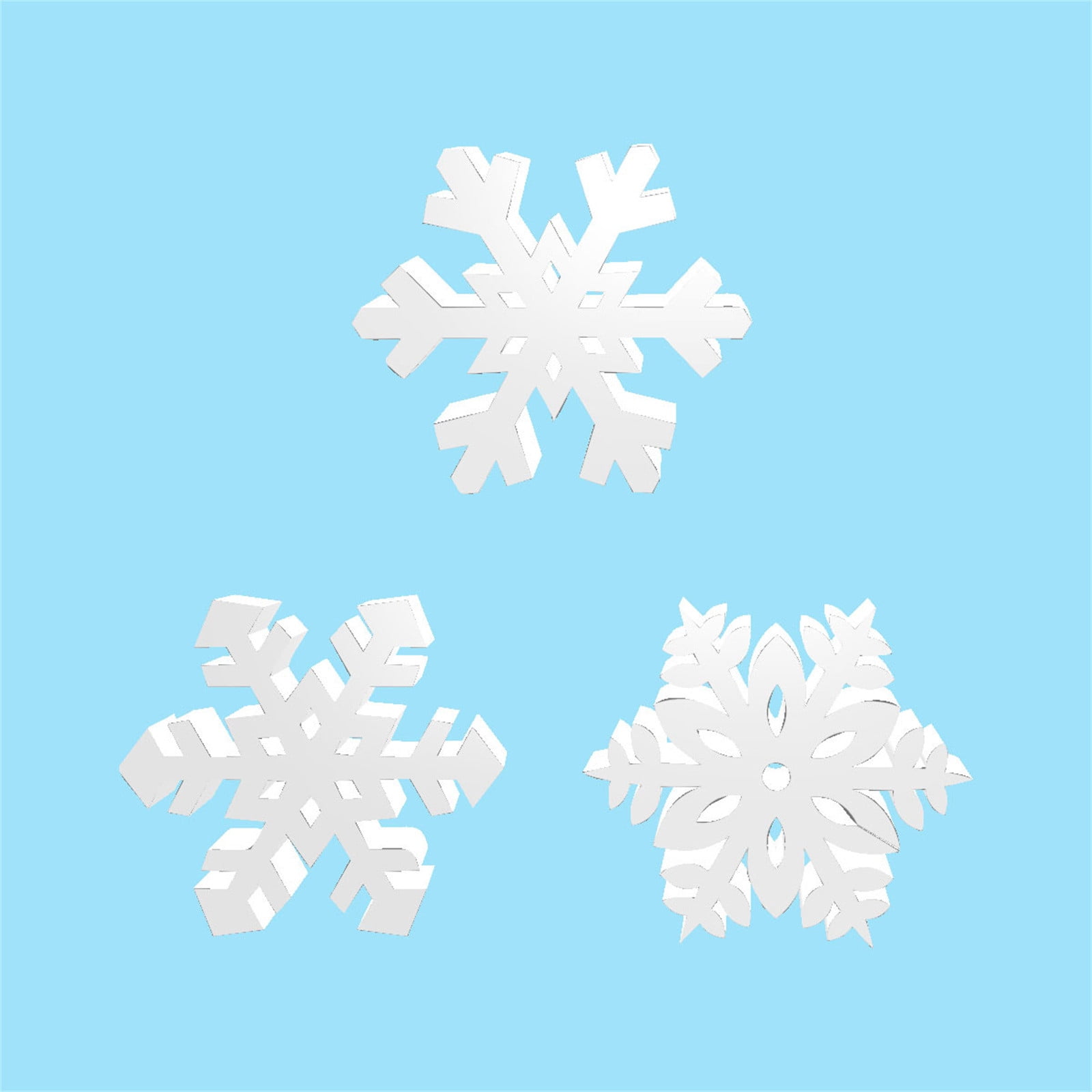 NSESSHome 3 Pieces Snowflake Wood Slices Christmas Snowflakes Tags ...