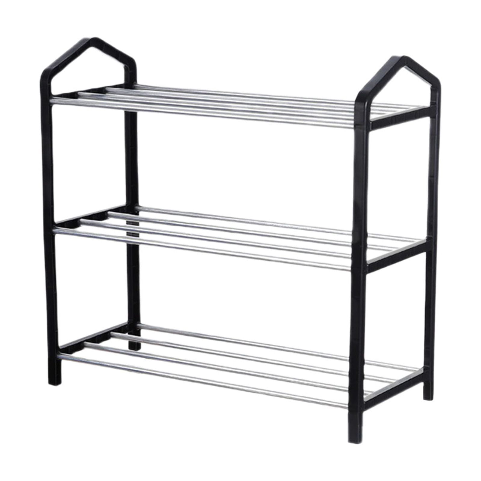 NSESSHome 3 Tier Small Shoe Rack, Narrow Kids Toddler Adult Shoe ...