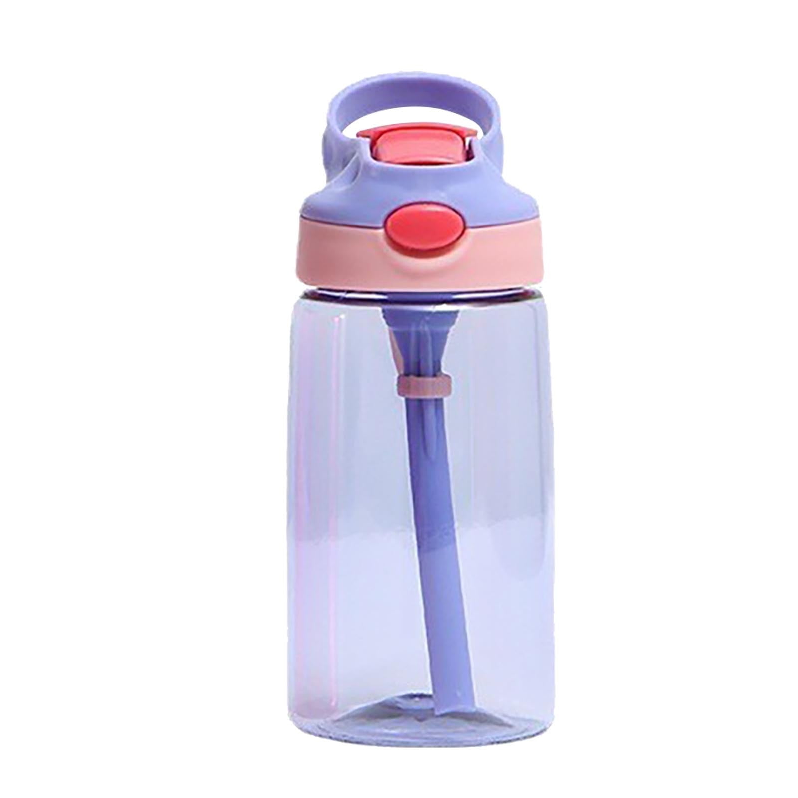 NSESSHome 480ml Kids Water Bottle with Straw Lid and Handle - Leak ...