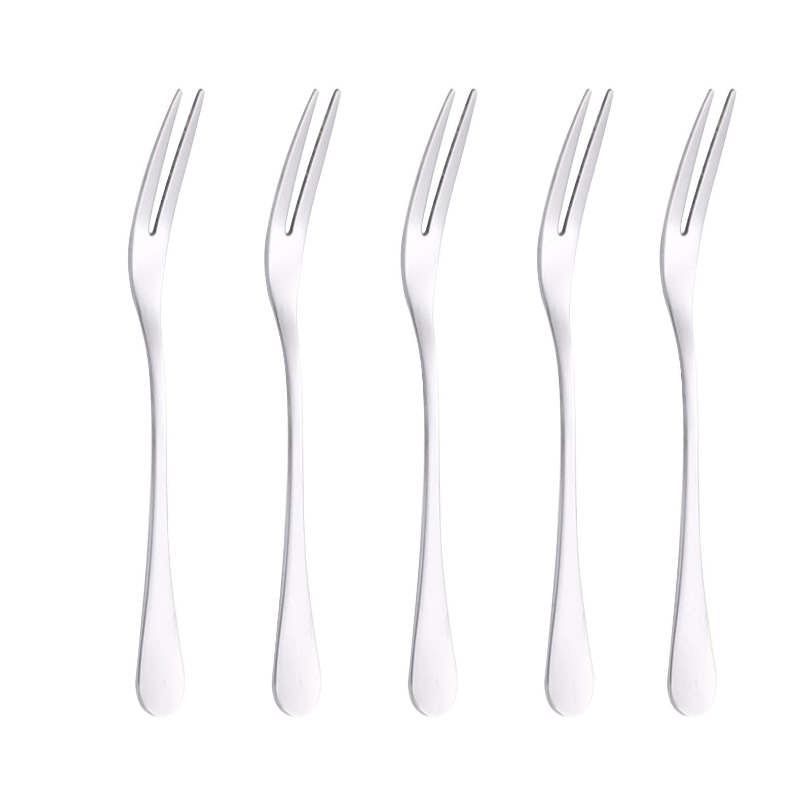 NSESSHome 5 Piece Stainless Steel Mini Salad Fruit Forks for Mini Cake ...