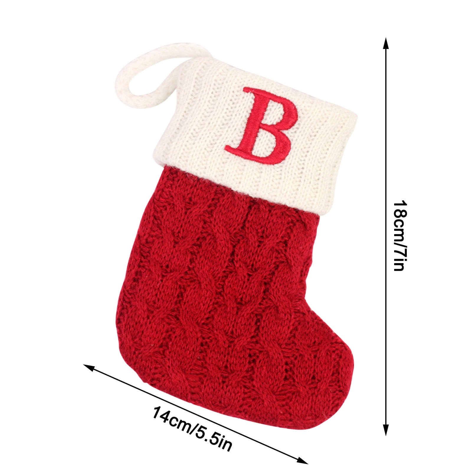 NSESSHome Christmas Stockings with Initial, Small Embroidered Letter ...