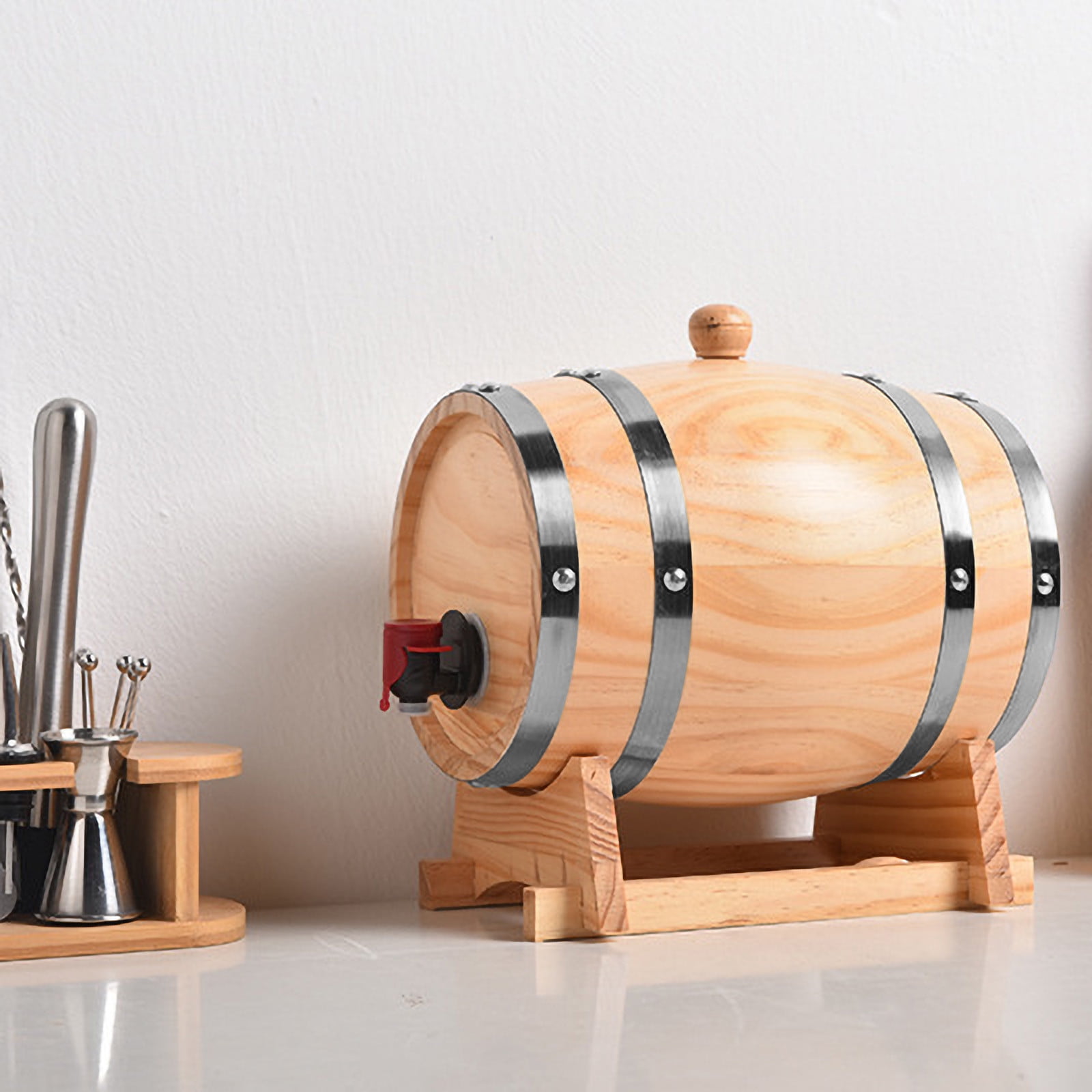 NSESSHome 1 L Oak Barrels for Aging Whiskey, Wine, Rum, Scotch, and ...