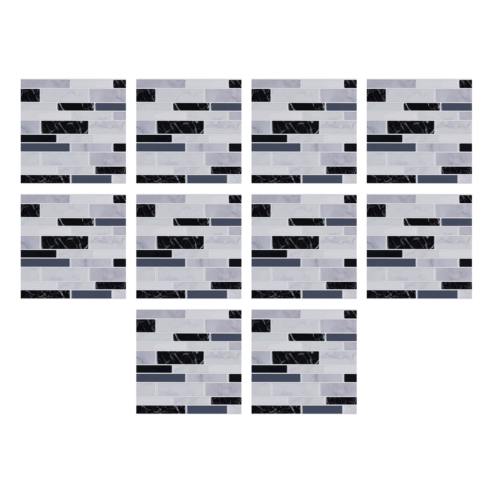 NSESSHome 10 Sheet Peel and Stick Tile Backsplash, Marble Kitchen ...