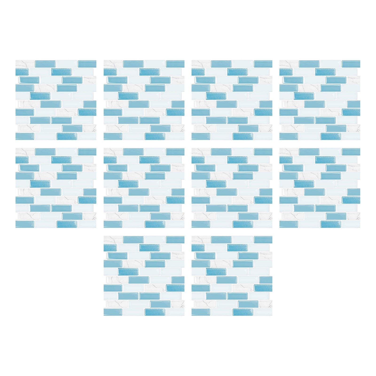 NSESSHome 10 Sheet Peel and Stick Tile Backsplash, Marble Kitchen ...