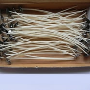 "HL Pre-Waxed Cotton Candle Wick, 8"", Smokeless, Long-Burning for DIY ...