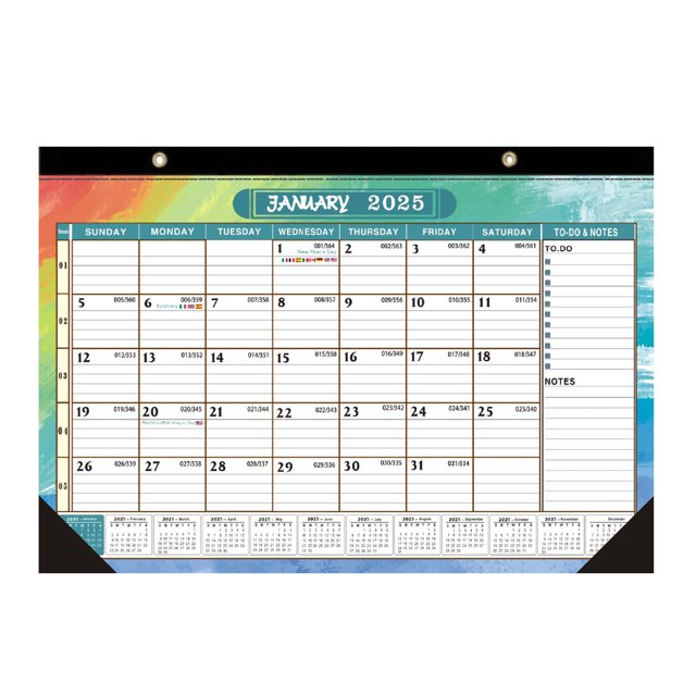 NSESSHome Clearance 2024-2025 Desk Calendar, 18 Months Large Monthly ...