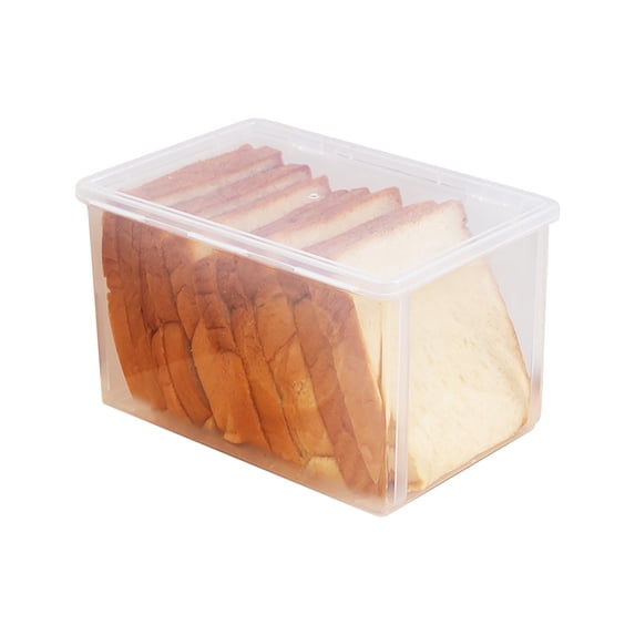 NSESSHome 2Pcs Bread Container Storage Box Clear Plastic, Homemade Loaf ...