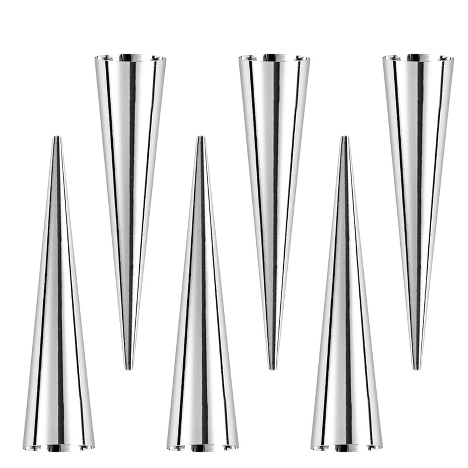 NSESSHome 6Pcs Cream Horn Molds Baking Cones Stainless Steel Roll Horn ...