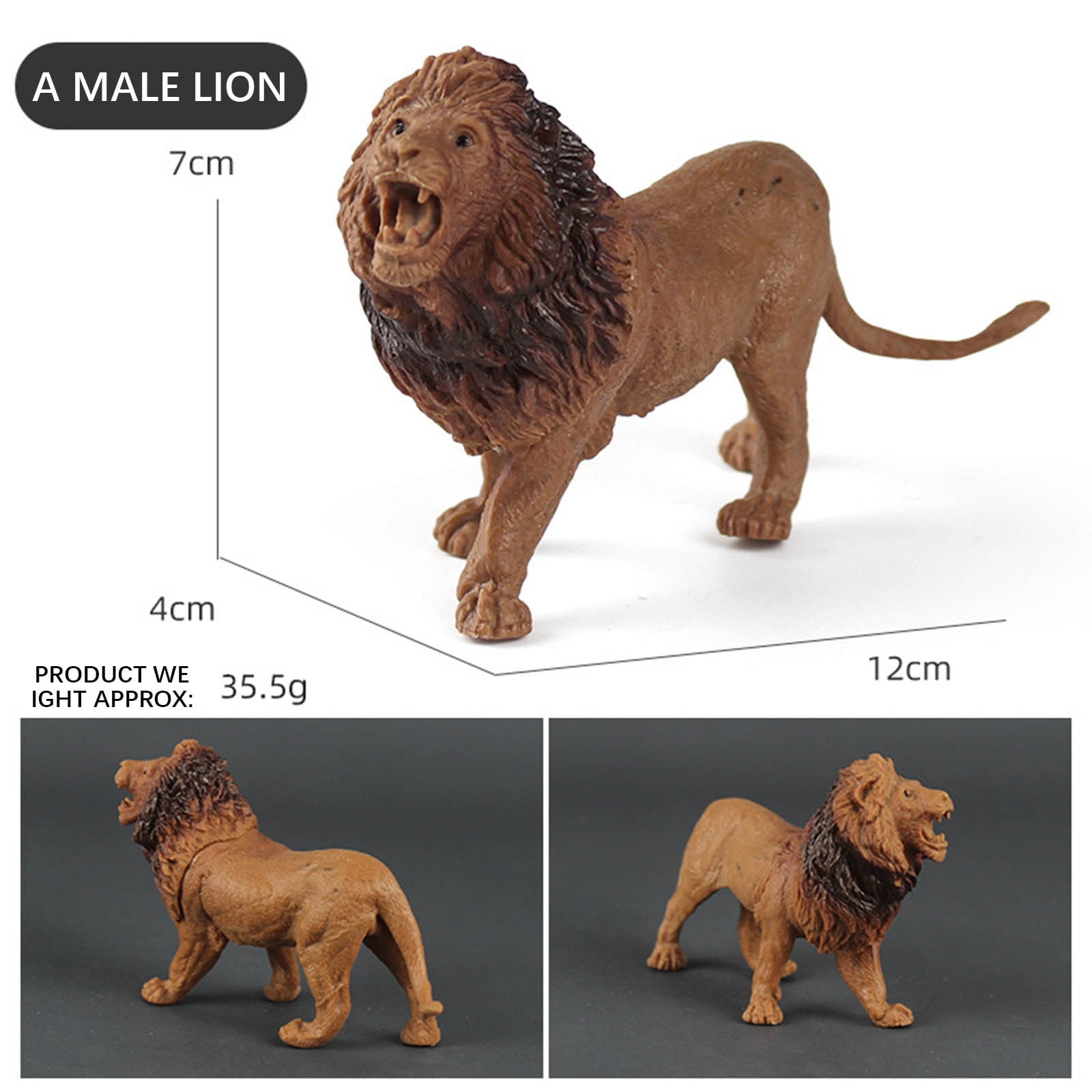 NSESSHome Animals Figure,12 Piece Mini Jungle Toys Set, Realistic Wild ...