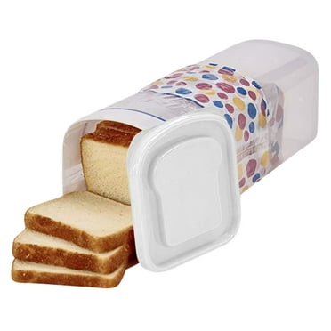 Plastic Bread Box with Lid - Airtight Loaf Saver, Durable Food Storage ...