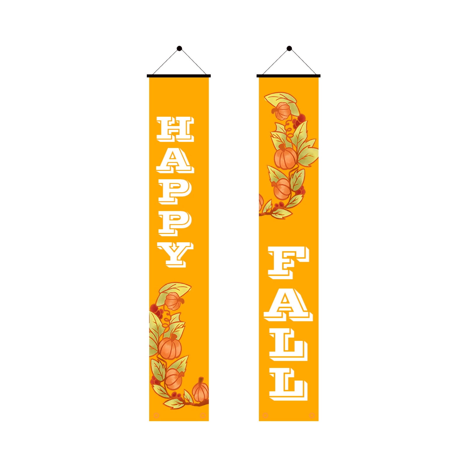 NSESSHome Thanksgiving Hanging Banner Porch Sign Autumn Pumpkin Maple ...