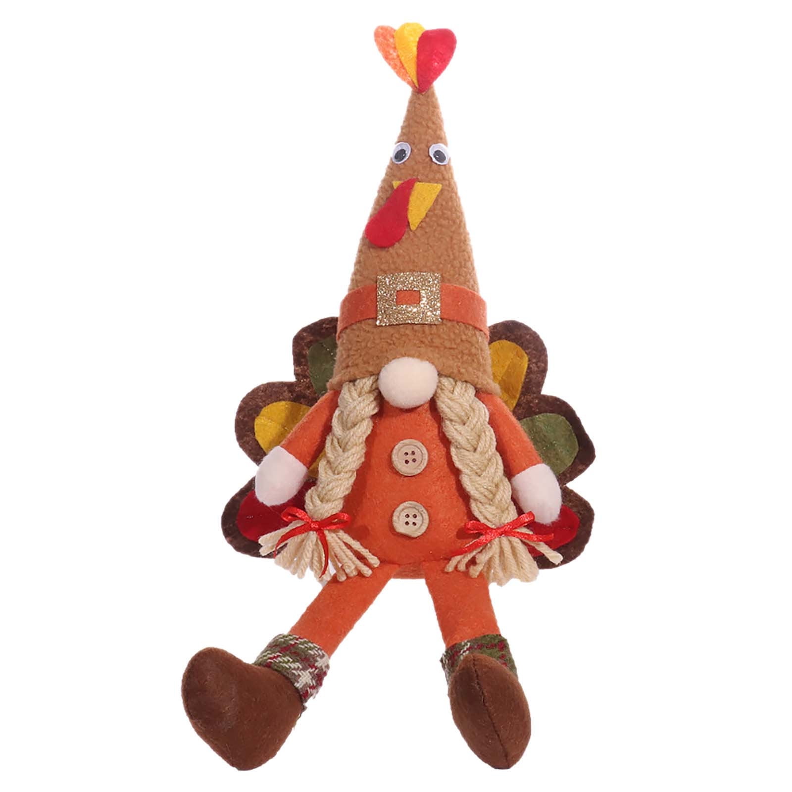 NSESSHome Thanksgiving Themed Turkey Dwarf Doll Couple with Long Legs ...