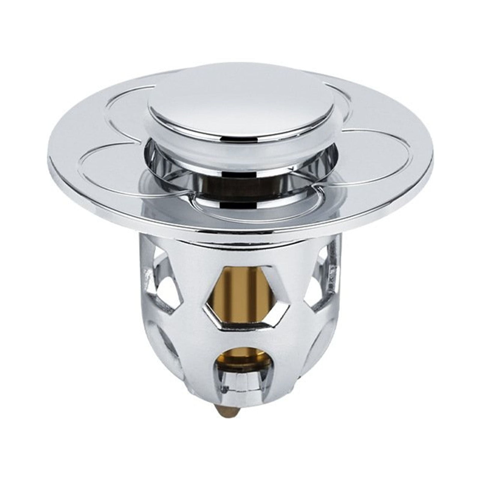 NSESSHome Clearance Universal Bathroom Sink Stopper, Brushed Nickel Pop ...