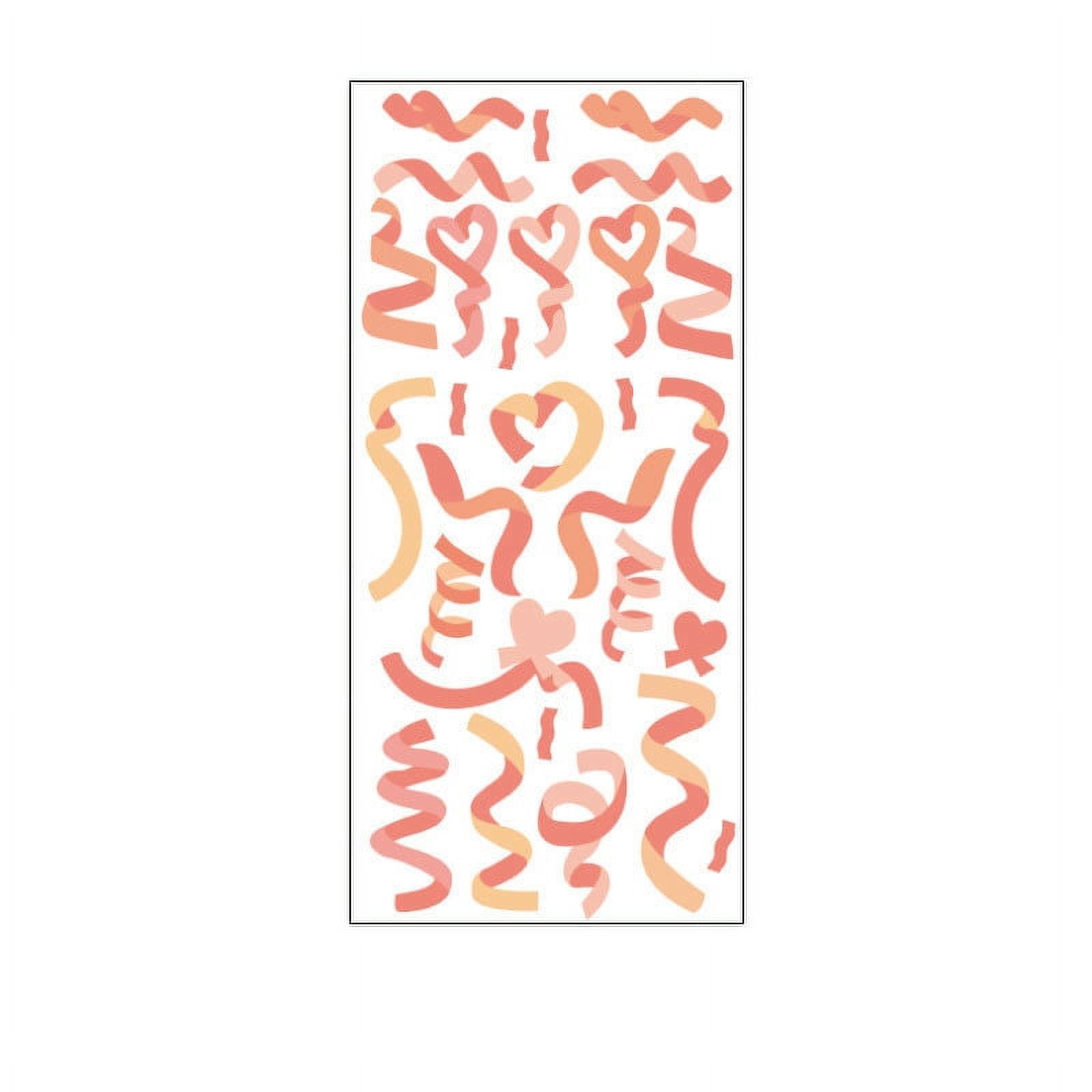 NSESSHome Colorful Scrapbook Stickers Ribbons, Ribbon Bow Star Stickers ...