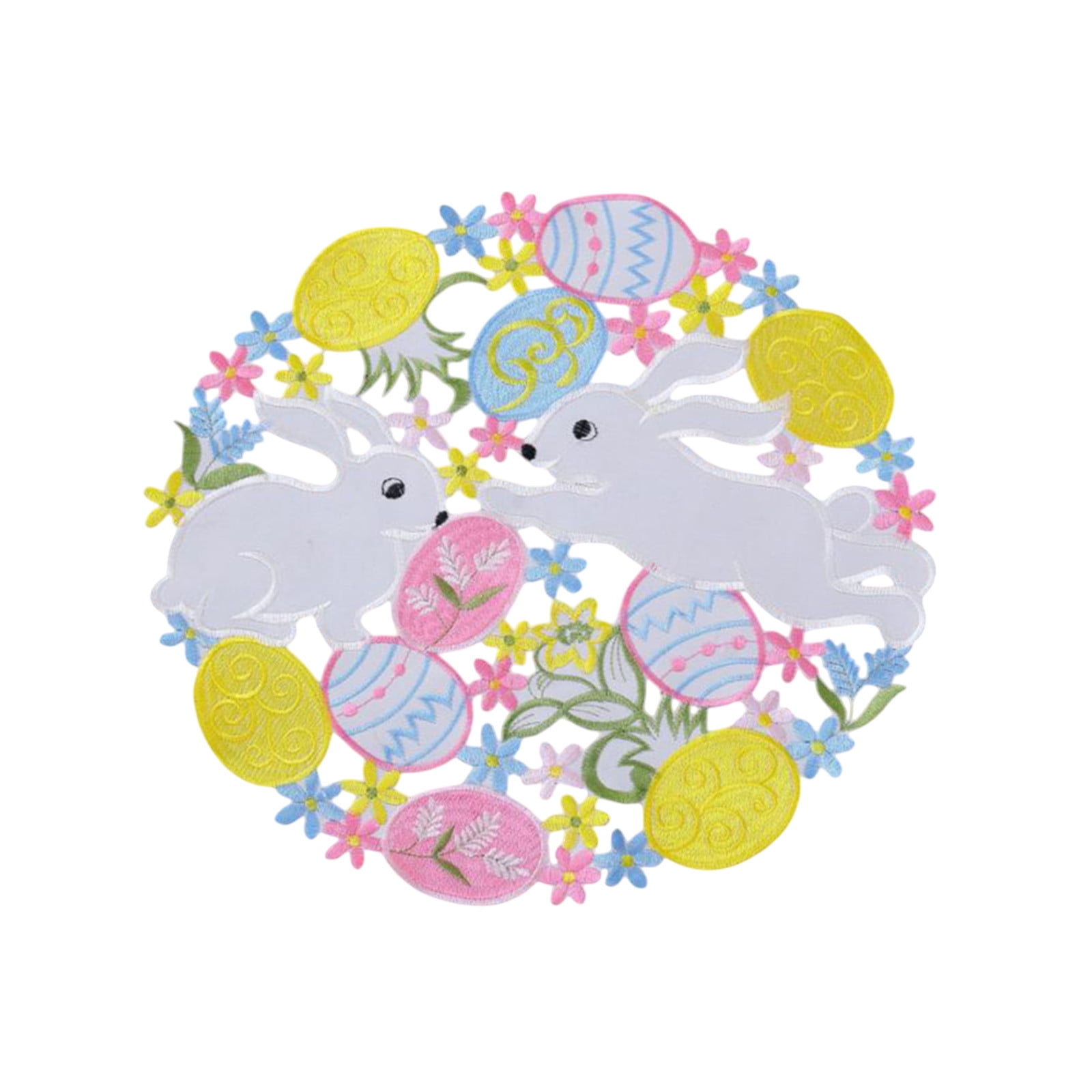 NSESSHome Easter Table Placemats, Bunny and Eggs Place mats for Dining ...