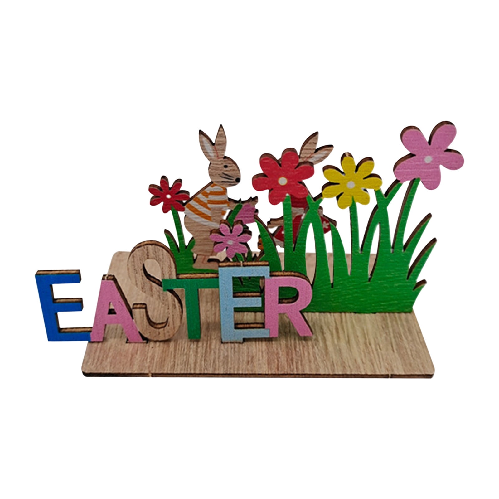 NSESSHome Easter Wooden Table Sign, Happy Easter Bunny Table ...