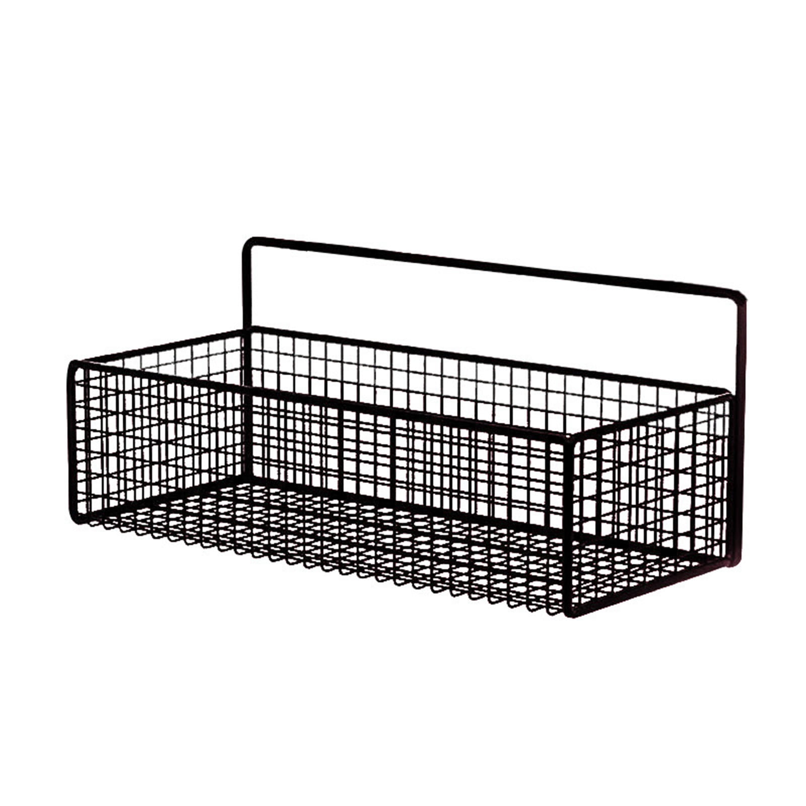 NSESSHome Farmhouse Metal Wire Bin Basket with Wall Mount, Portable ...