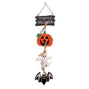 3PCS Cute Halloween Wooden Tiered Tray Signs, Bat Pumpkin Black Cat ...