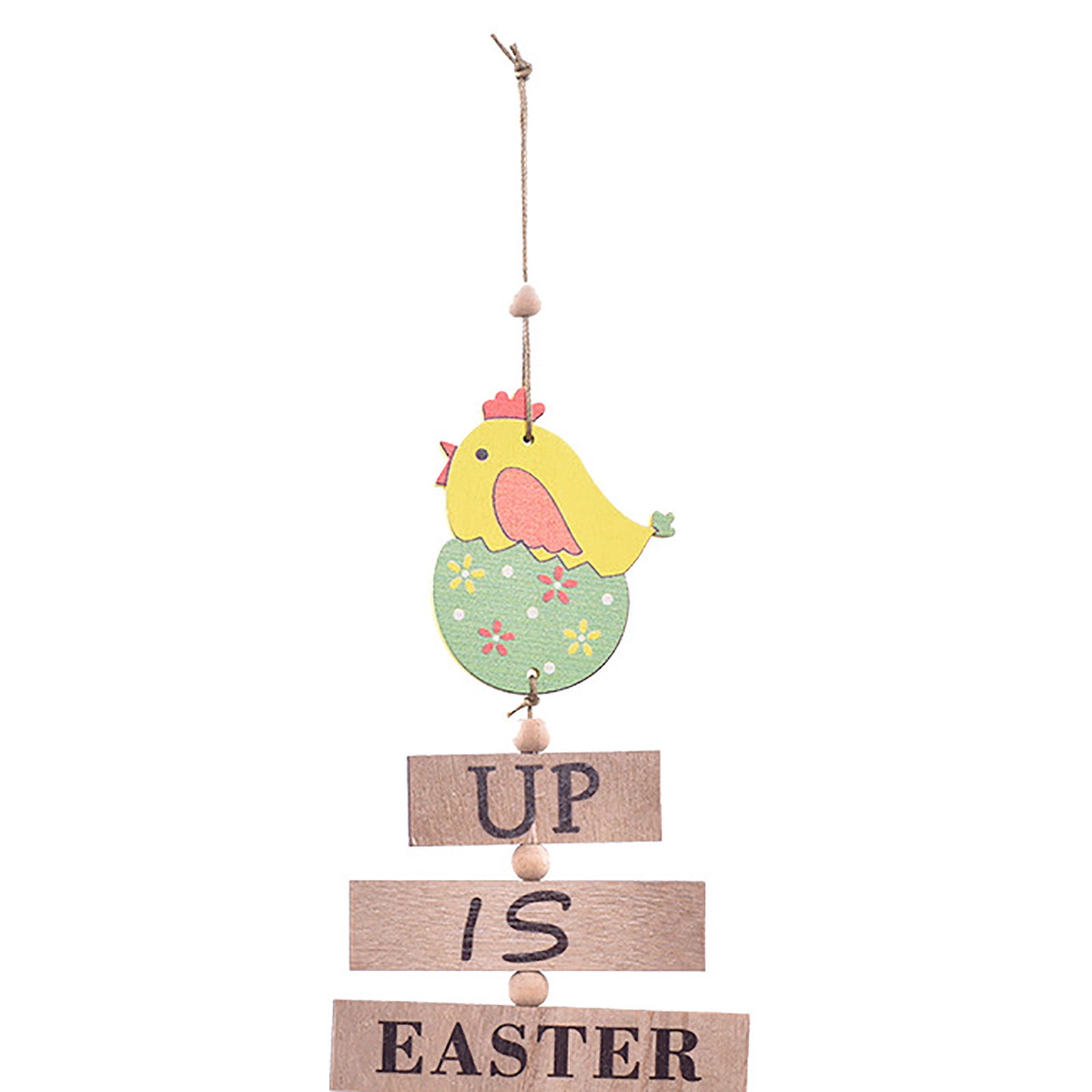 NSESSHome Happy Easter Chicken Table Sign Easter Wooden Block Table ...