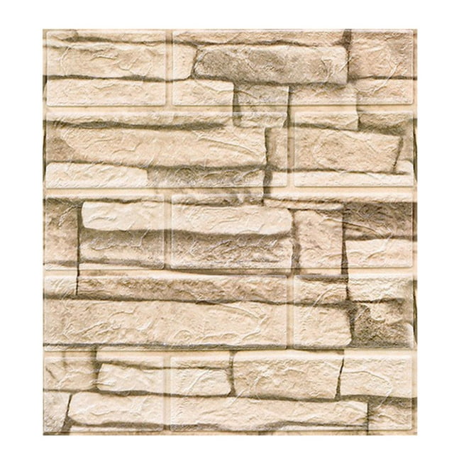 NSESSHome Peel and Stick Wallpaper Light Stone Brick Wallpaper ...