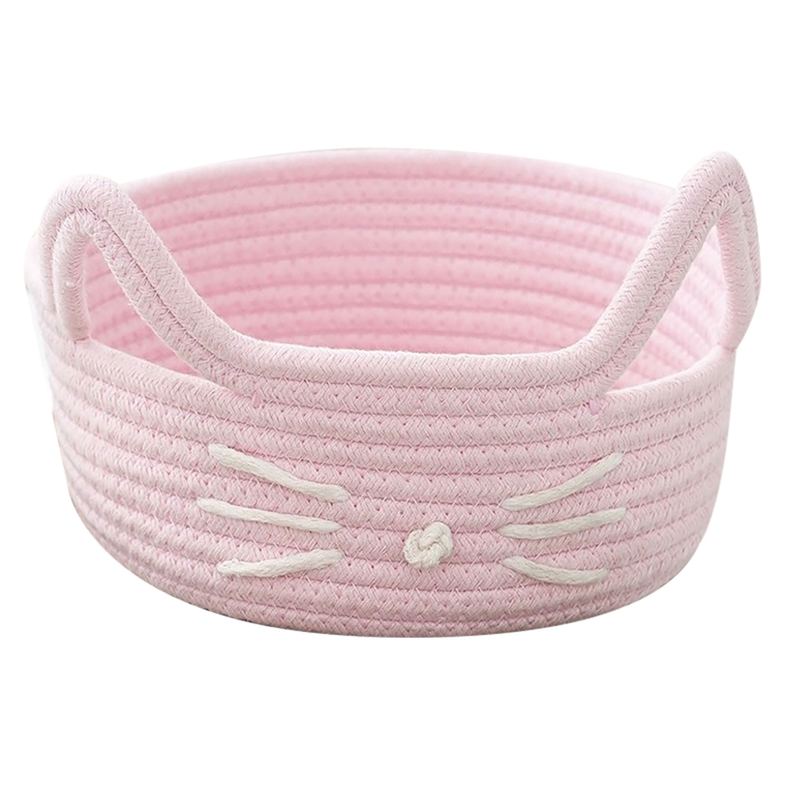 NSESSHome Woven Basket Cat Ear Basket, Animal Cotton Rope Storage ...