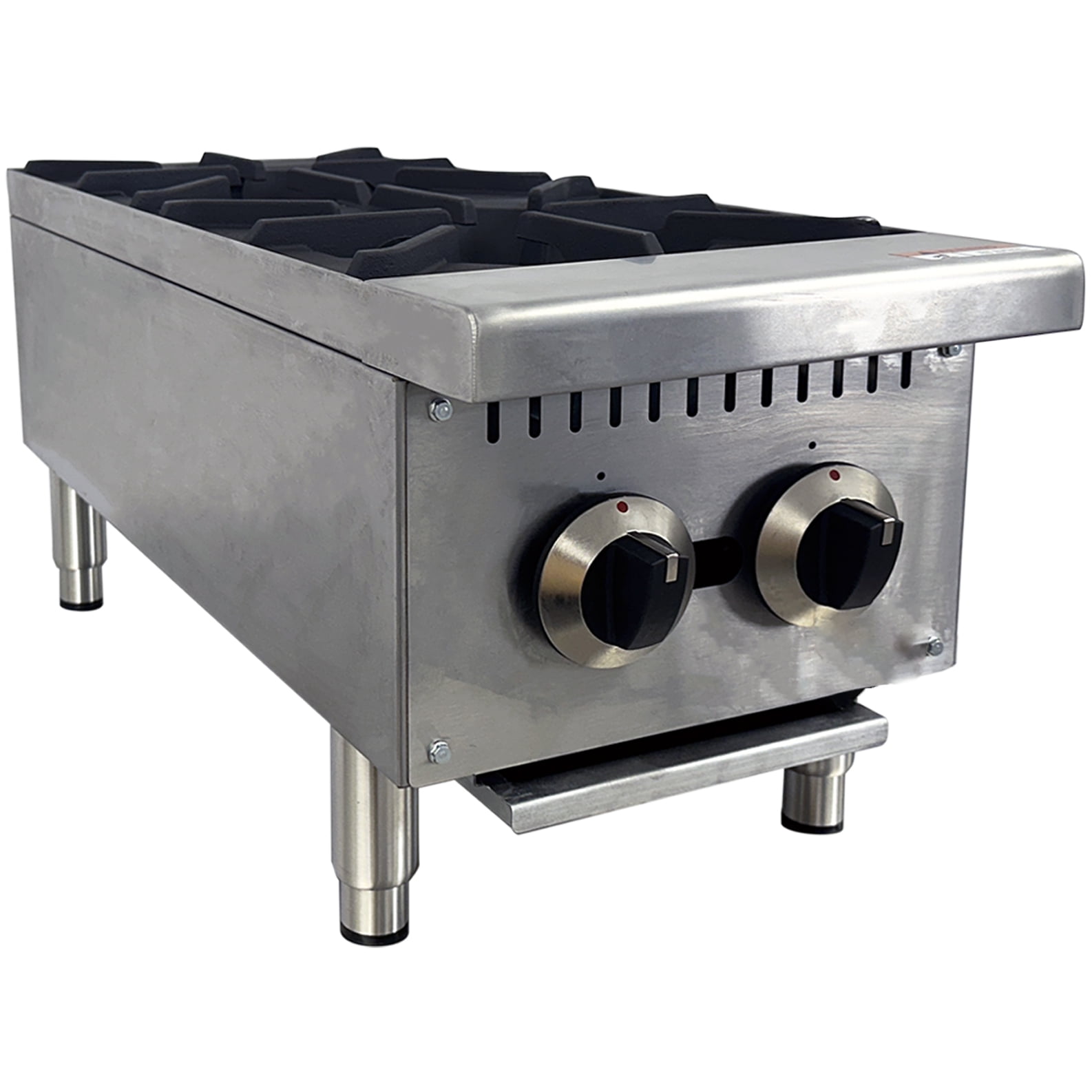 NSF 12" Gas Hot Plate – 2 Burner Commercial Countertop Range | 50,000 ...