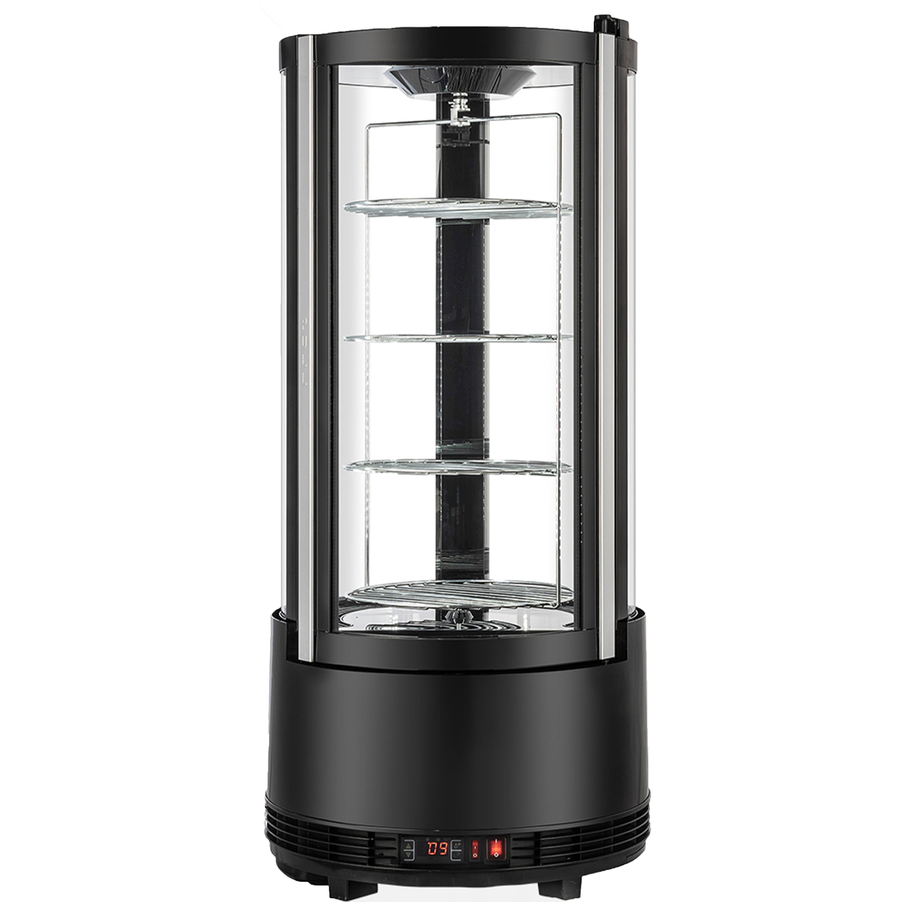 NSF 18.5 in. Commercial Rotating Cake Display Fridge 73 Litres Black ...