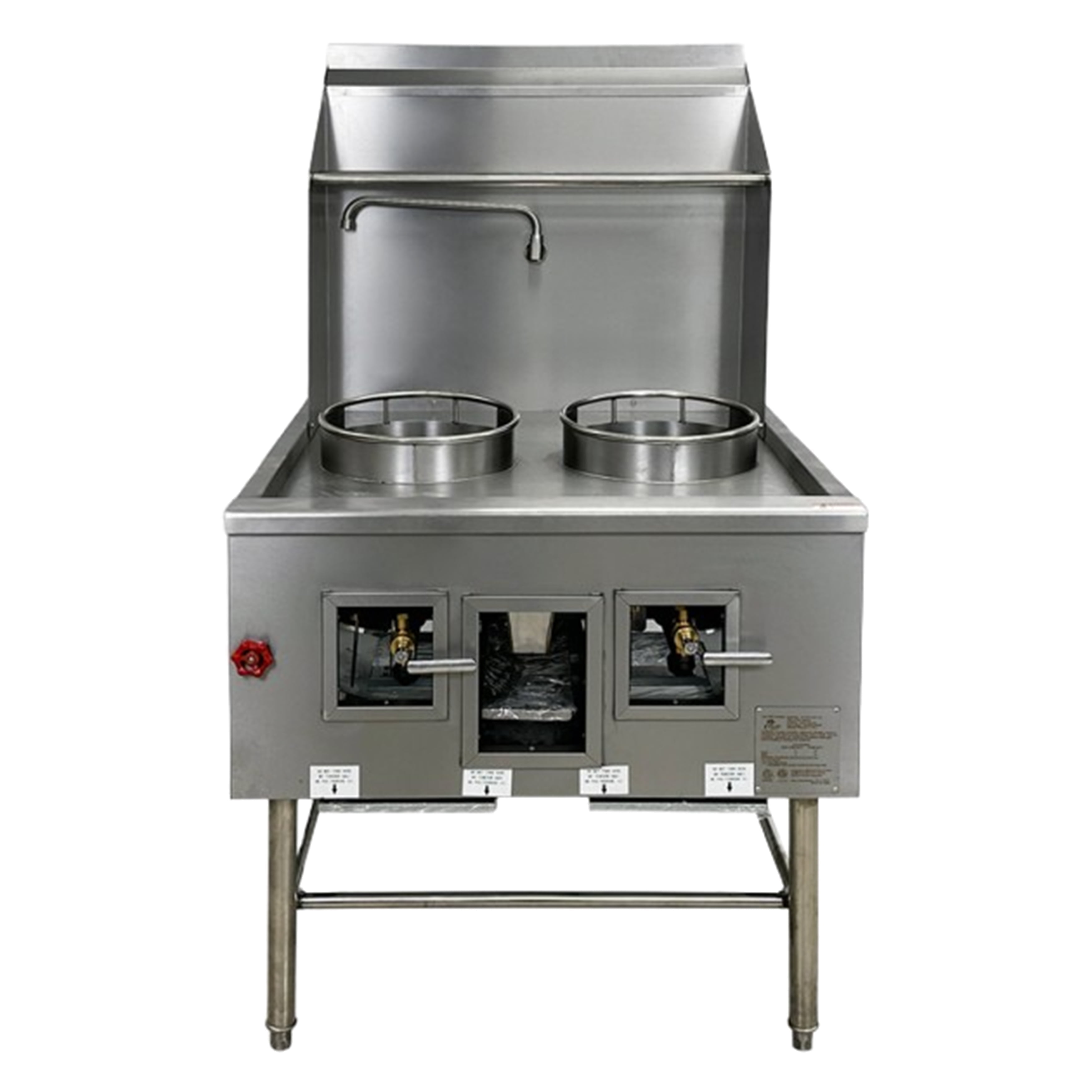 NSF 36 in. Two Burners Chinese Wok Range Natural Gas/ LP with Waterfall ...