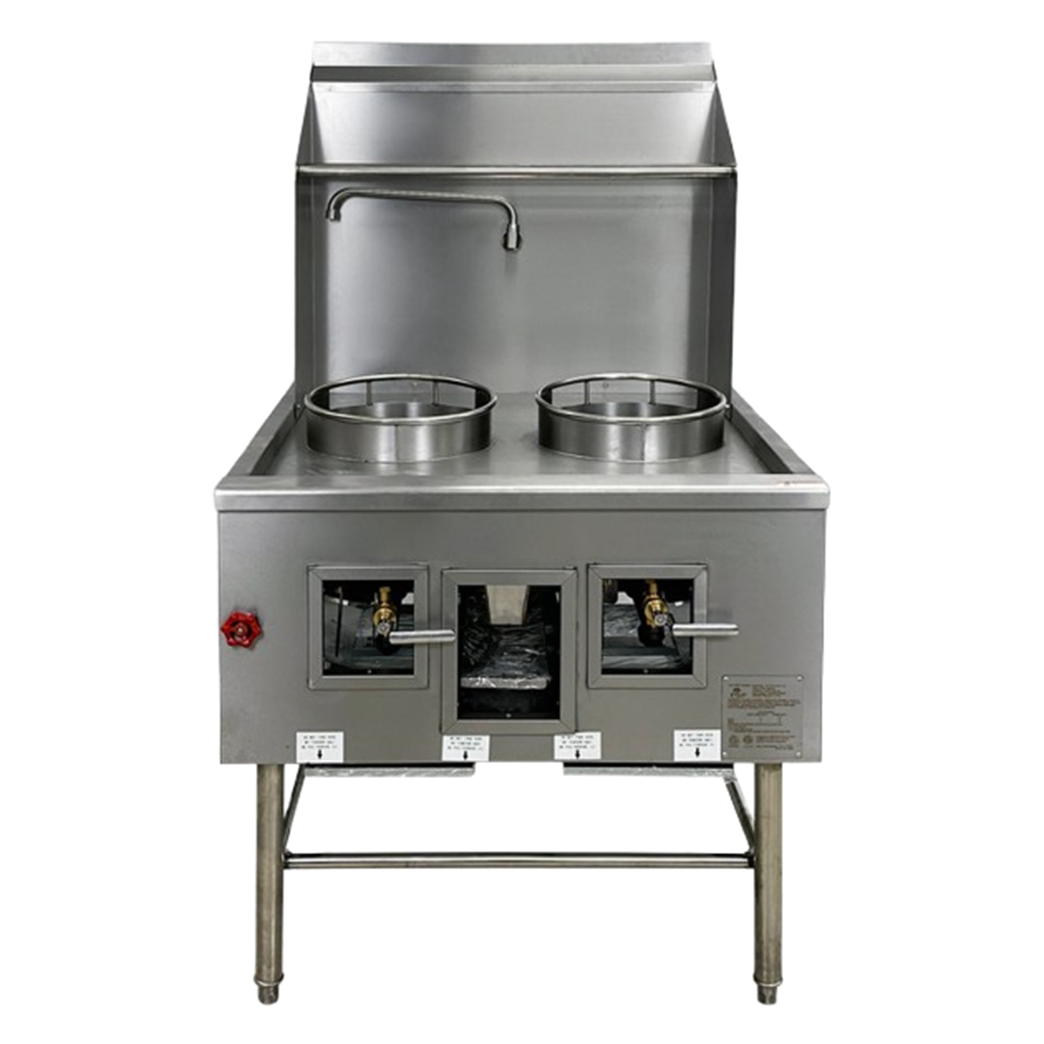 NSF 36 in. Two Burners Chinese Wok Range Natural Gas/ LP with Waterfall ...