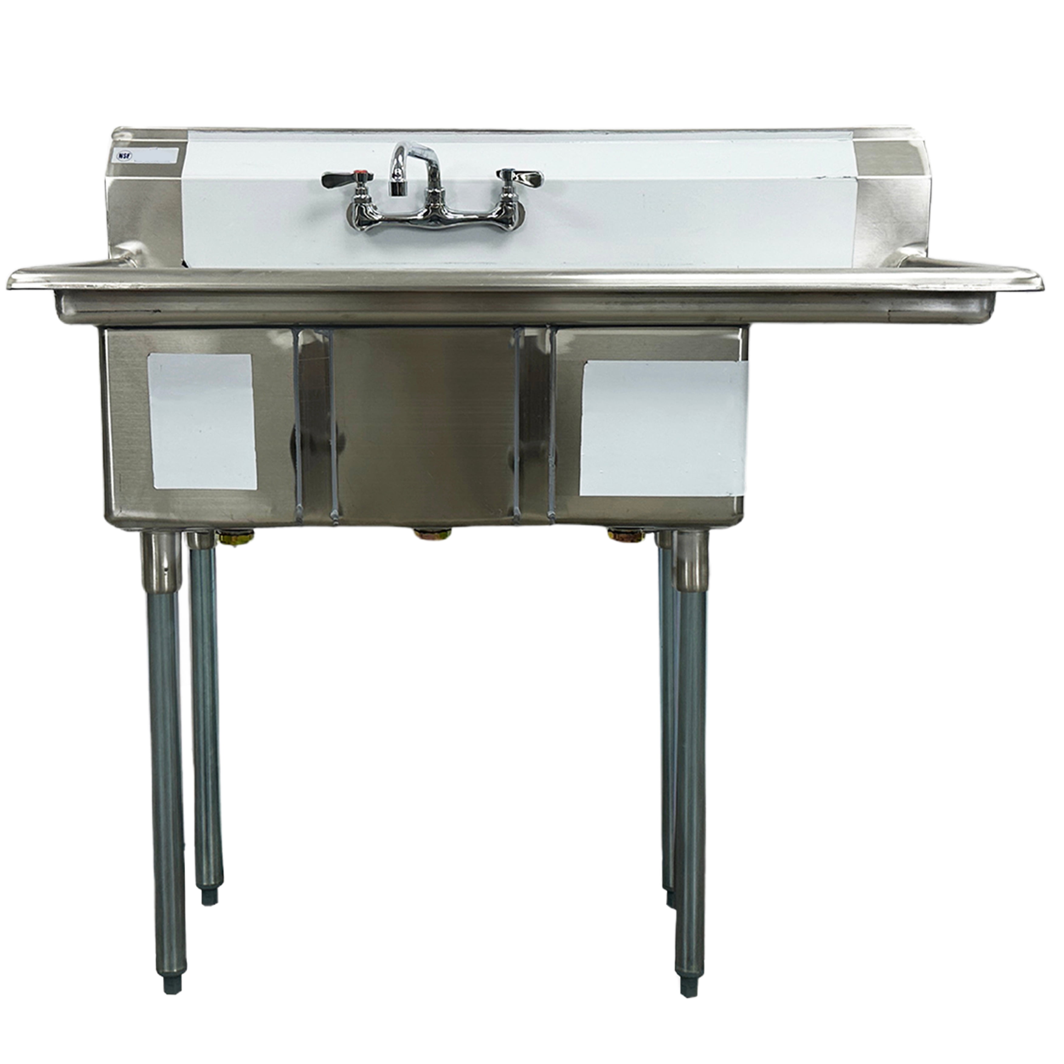 NSF 45''x43'' 3 Compartment Sink with Faucet, Commercial Restaurant ...
