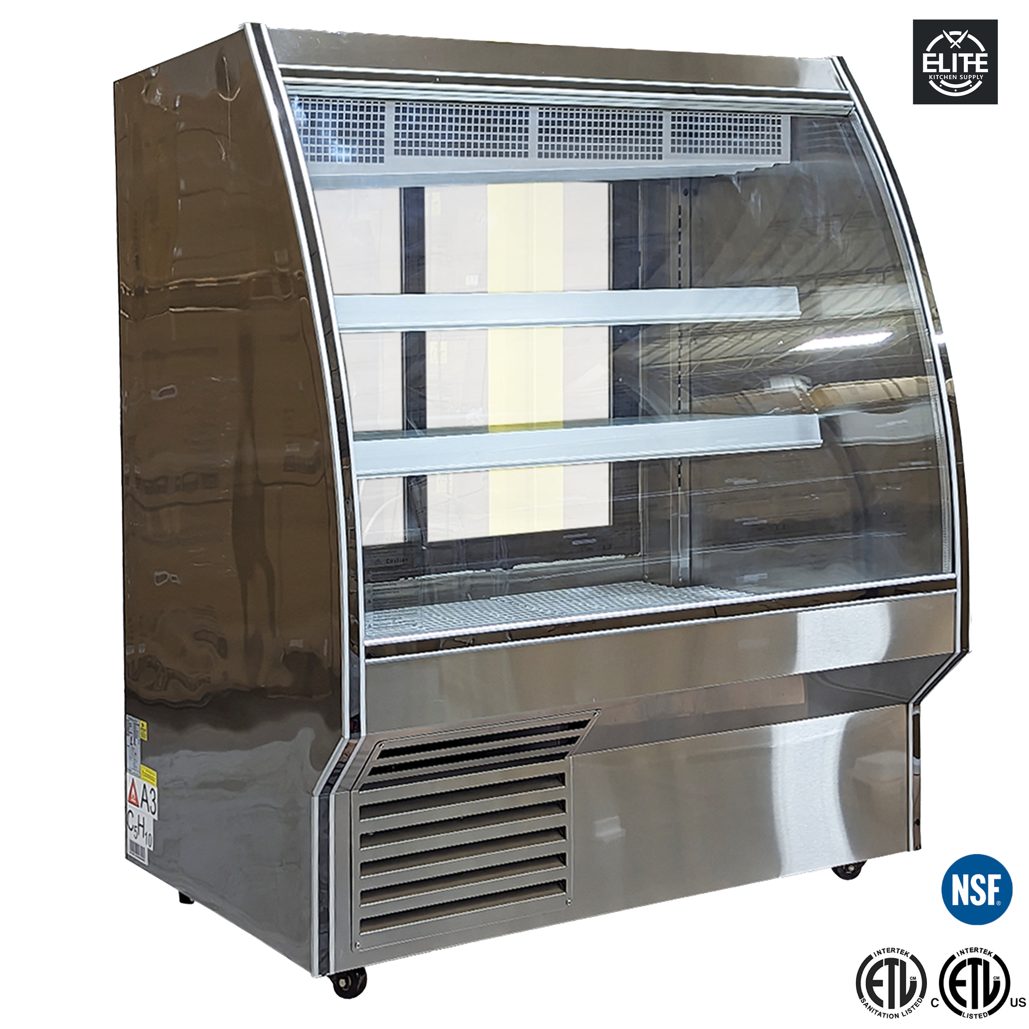 NSF 48 in. Commercial Meat Case 23 Cu.Ft. Seafood Raw Meat Refrigerated ...