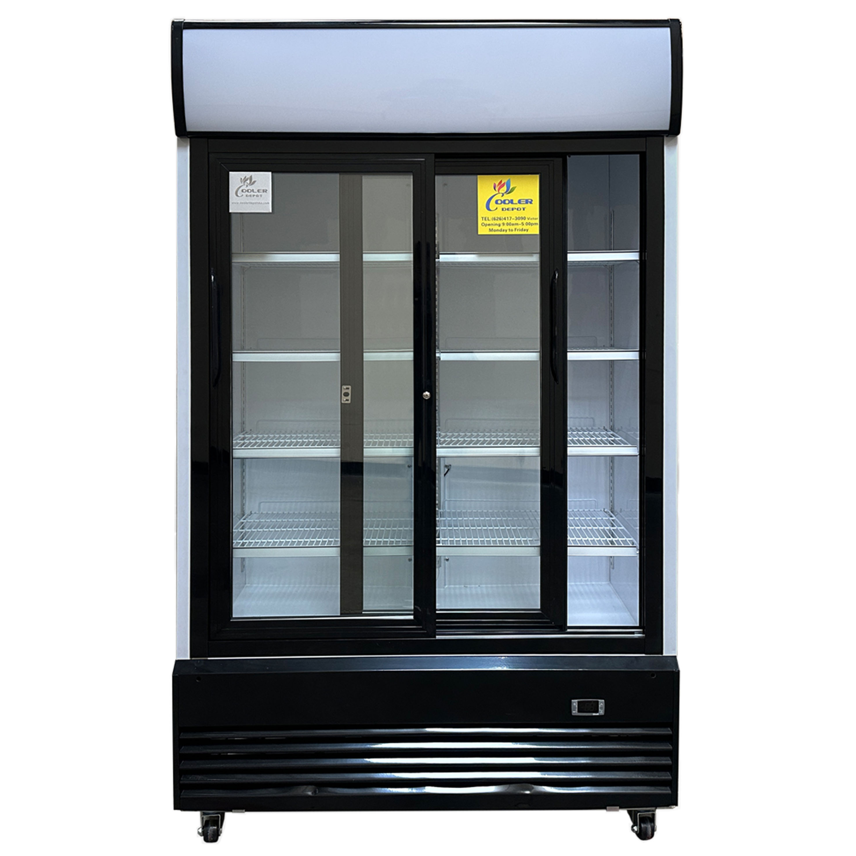 NSF 48 ins Drink two slide glass door refrigerator Frigorifico ...