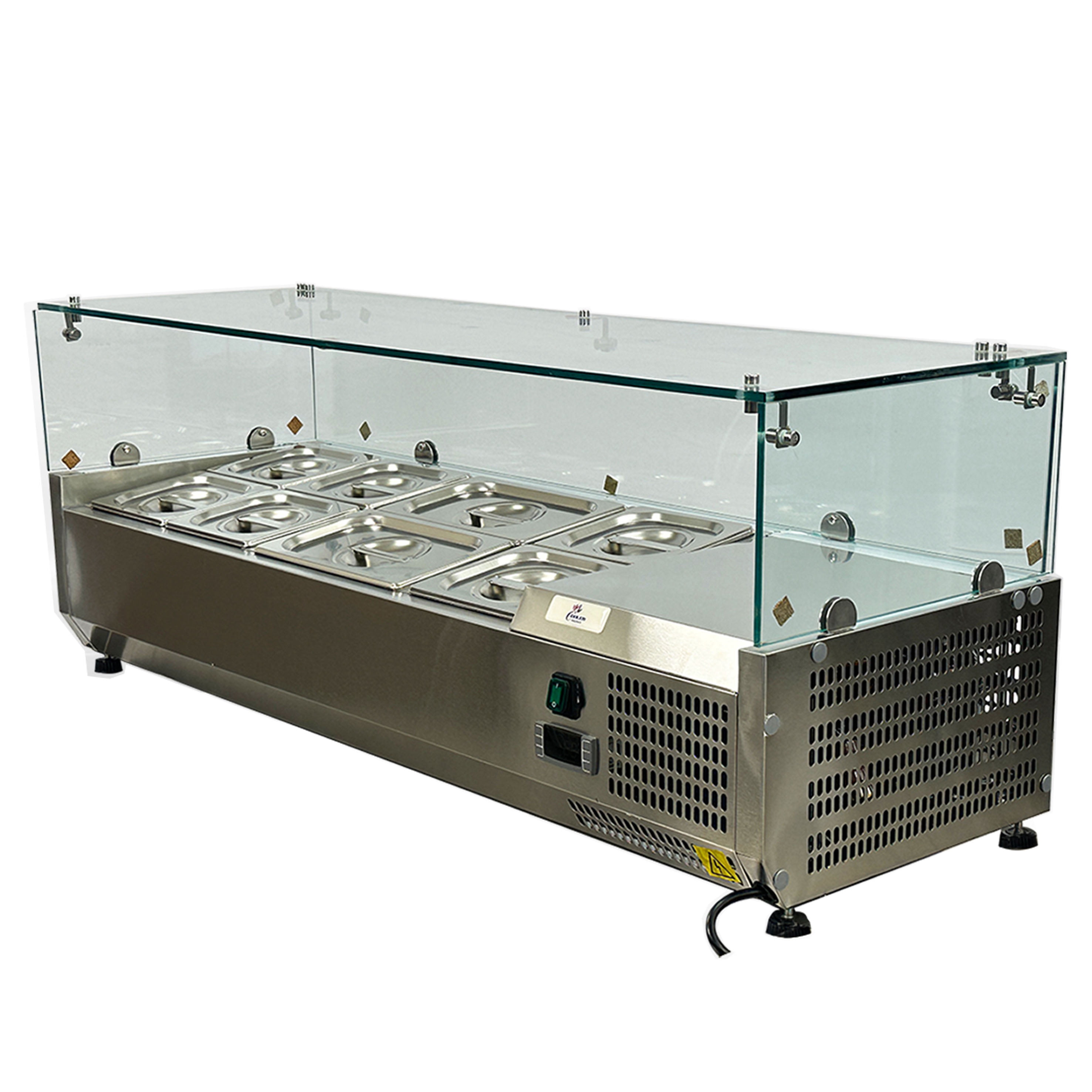 Cooler Depot 48 In. Stainless Steel Condiment Station Sandwich Prep ...