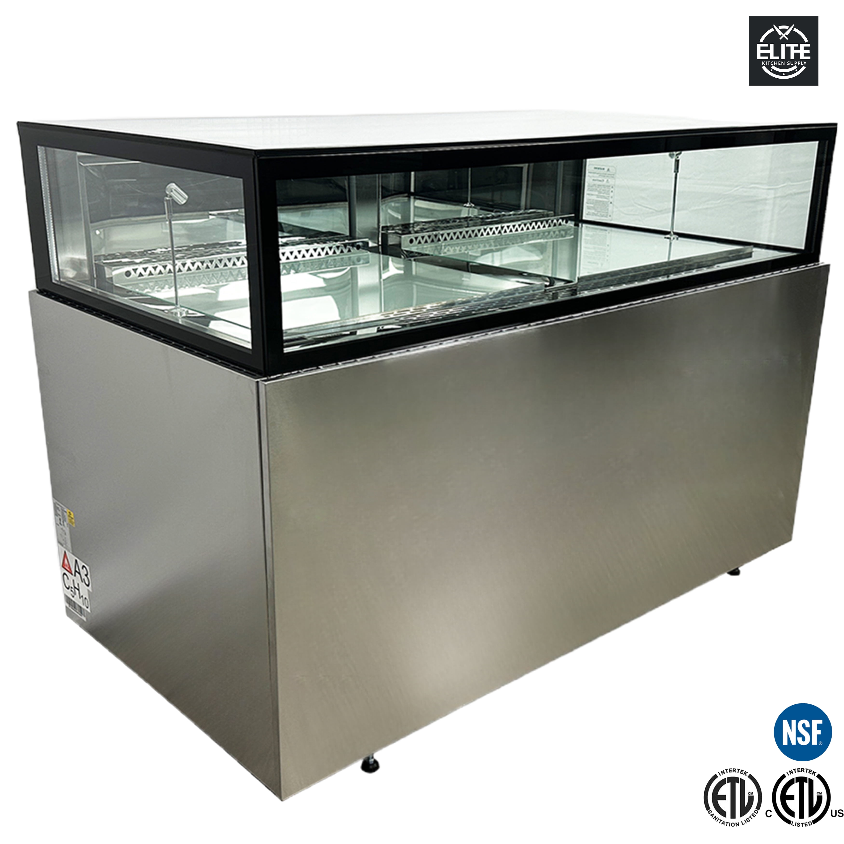 NSF 58 in. Refrigerated Bakery Showcase Luxury Display Cooler ...