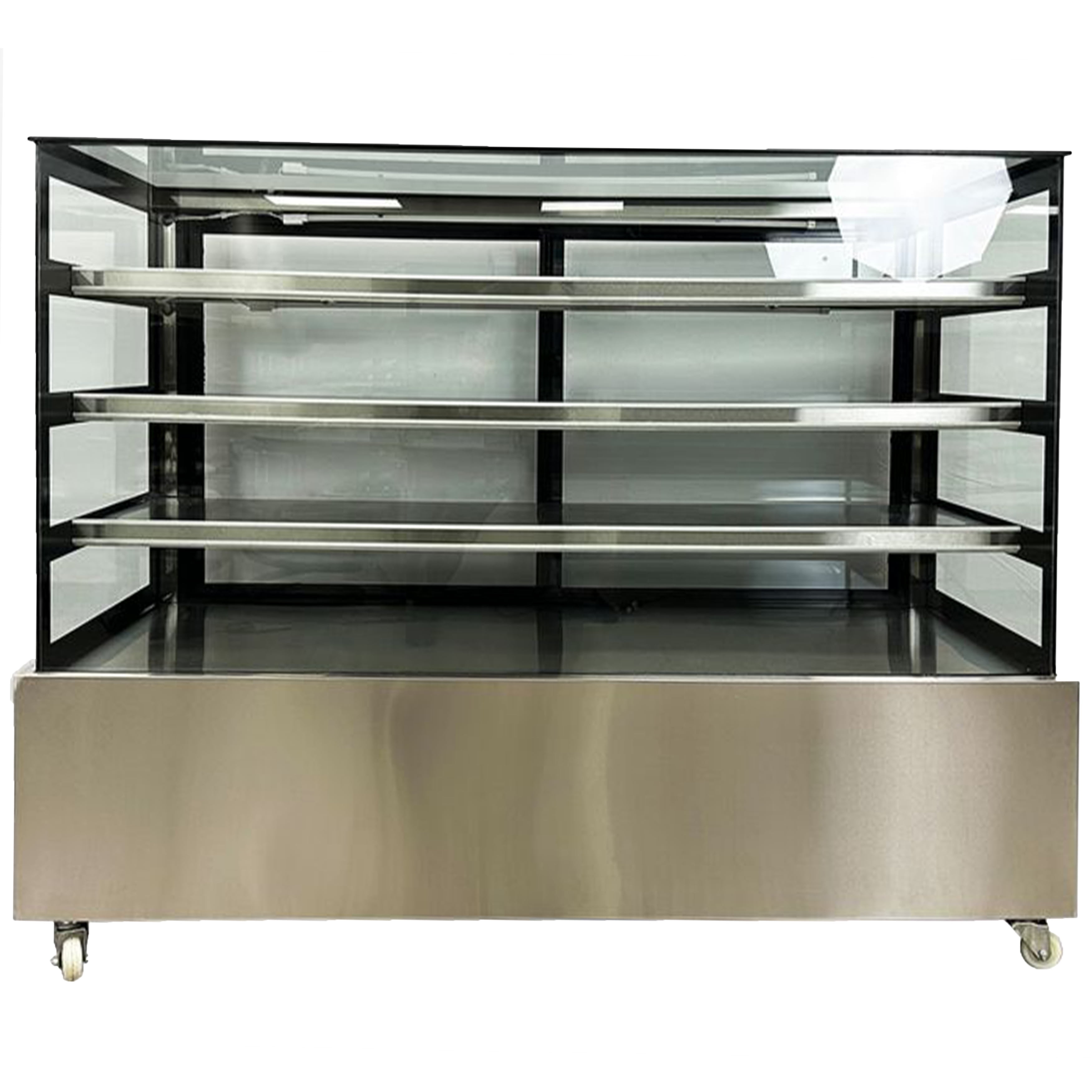 NSF 71 in. Non Refrigerated Bakery Display, Sliding Door 3 Tier Pastry ...