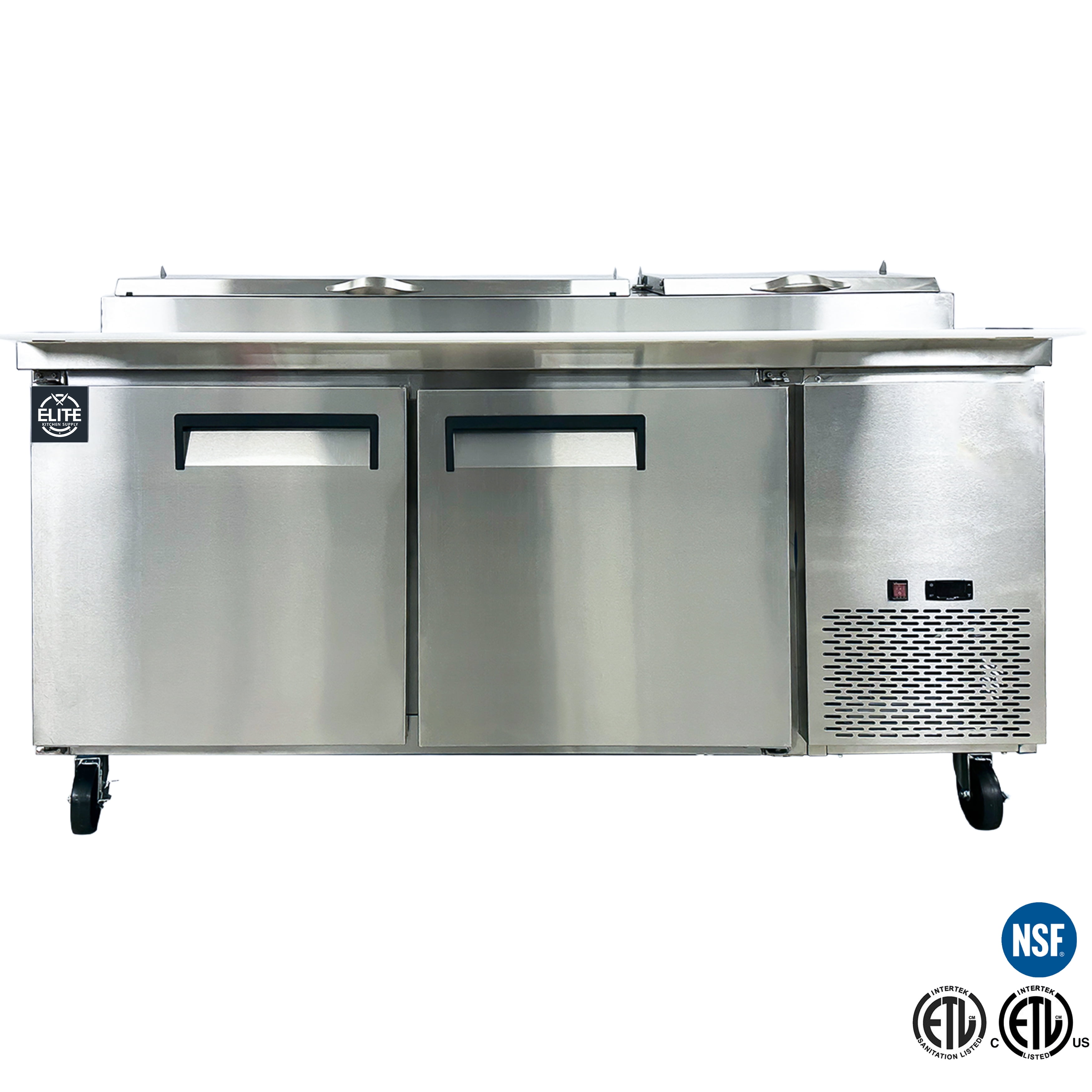 NSF 71 in.Refrigerated Food Prep Table 2 Door Sandwich/ Salad Prep ...
