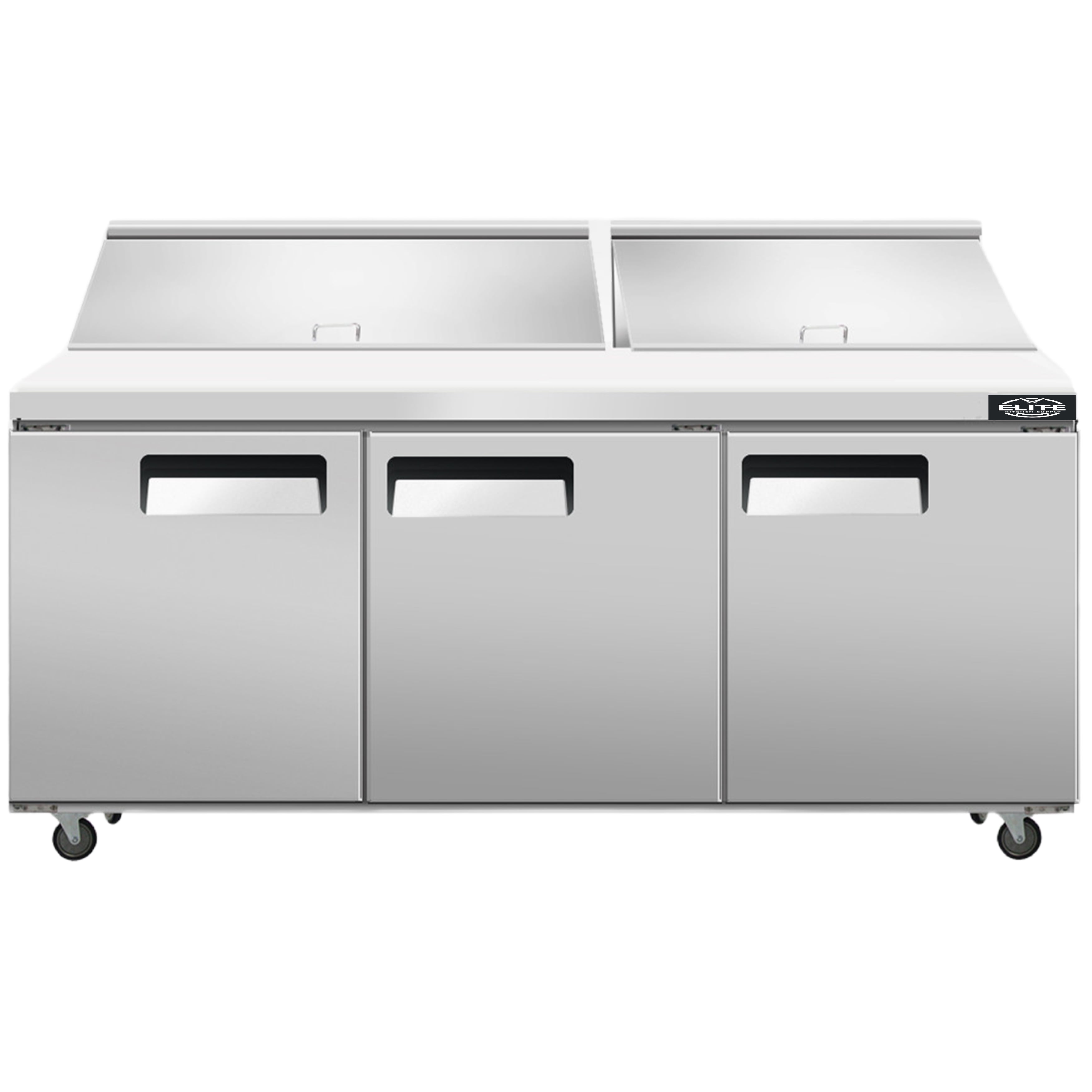 NSF 73 in. Refrigerated Sandwich Prep Table 20.3 Cu.Ft. 3 Door ...