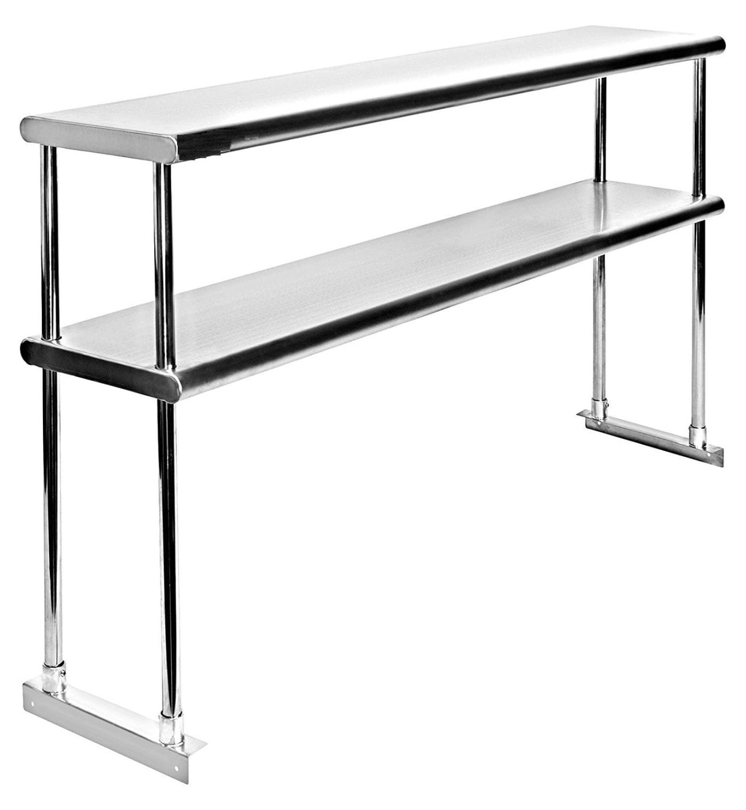 NSF Certified 18 Gauge Heavy Duty Stainless Steel Double overshelf with ...