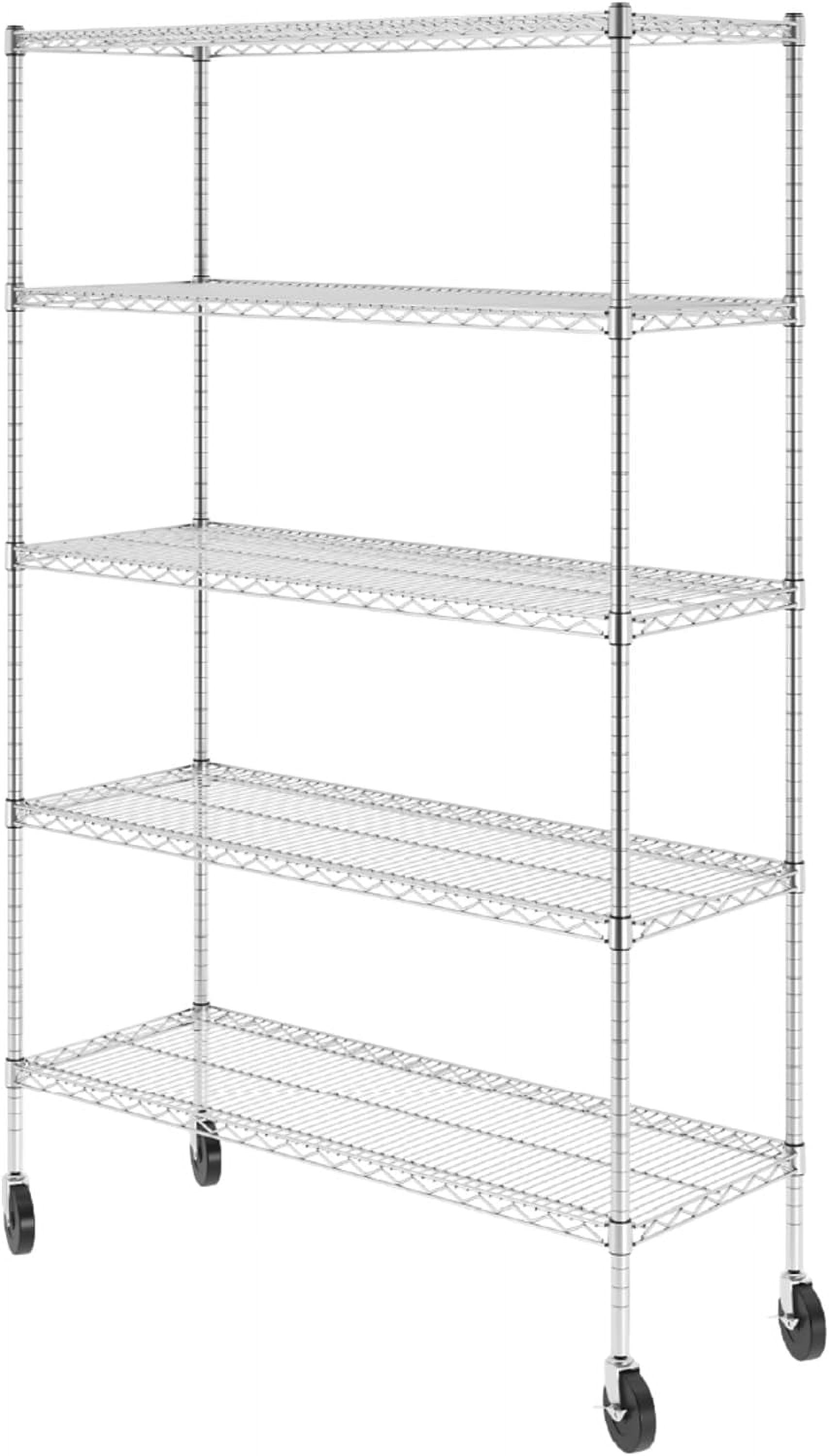 NSF Certified Storage Shelves, Heavy Duty Steel Wire Shelving Unit with ...