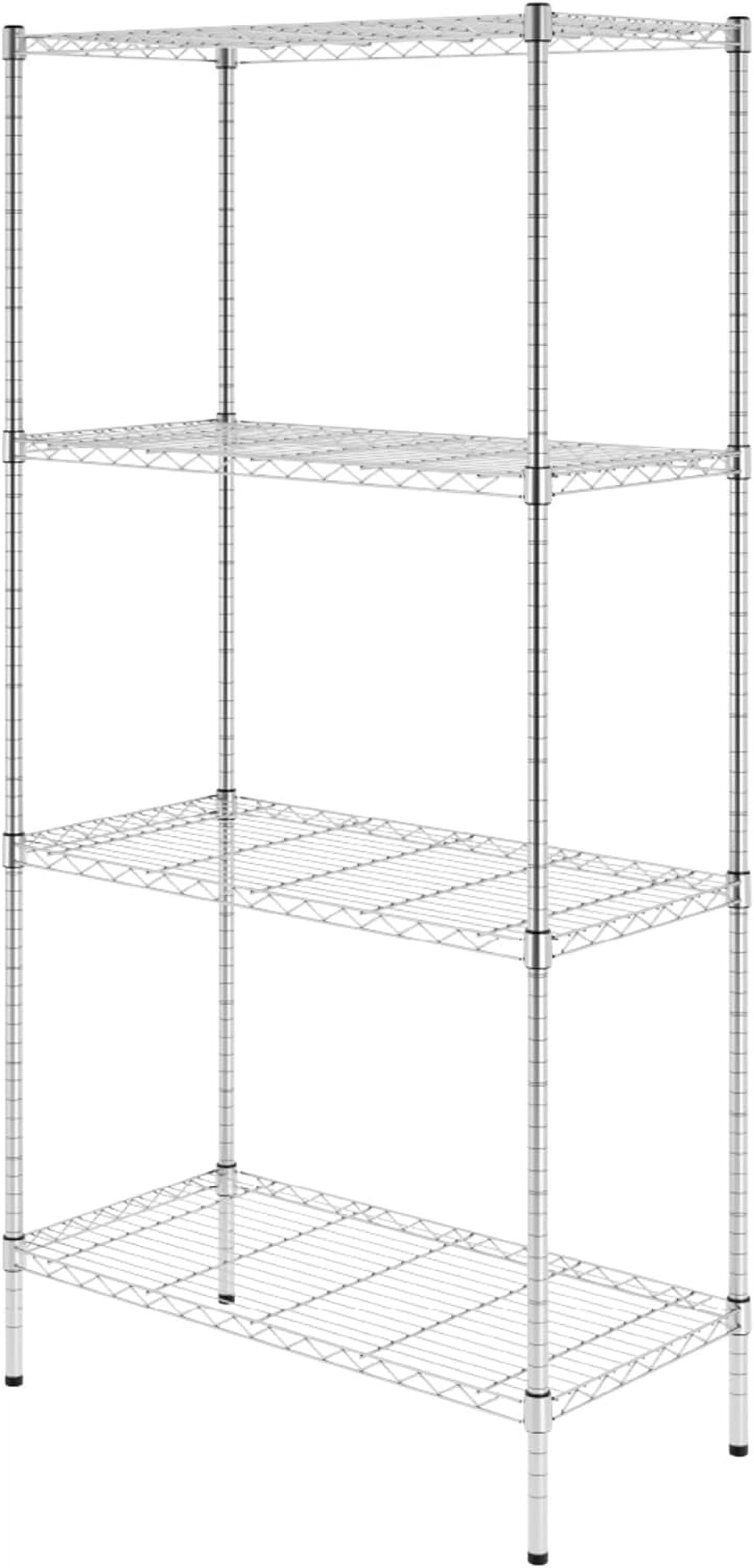 NSF Certified Storage Shelves, Zinc, Heavy Duty Steel Wire Unit with ...