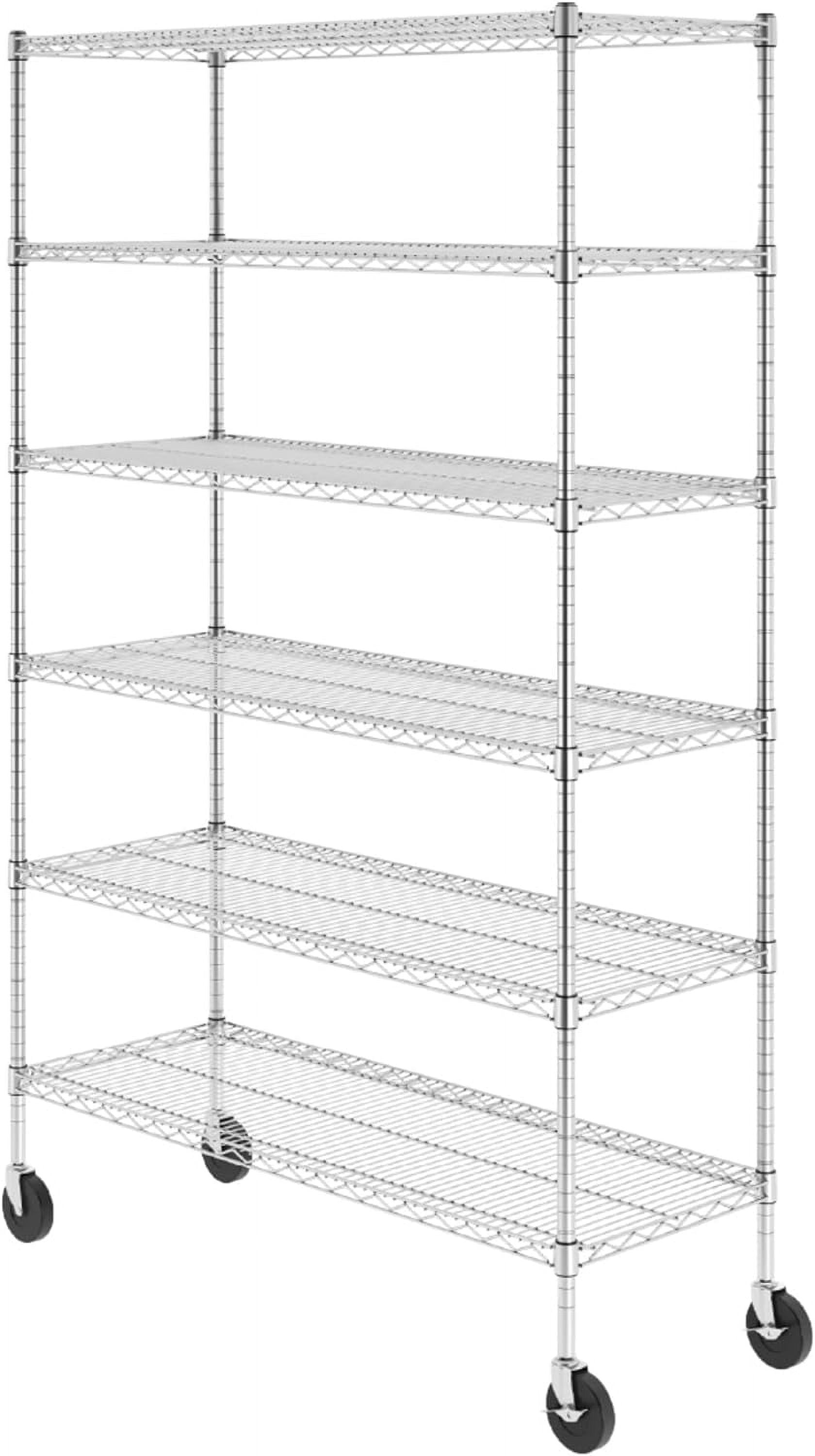 NSF Certified Storage Shelves, Zinc, Heavy Duty Steel Wire Unit with ...