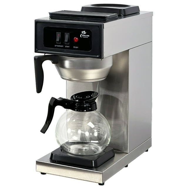 NSF Industrial Automatic Coffee Maker, 12 Cup, Digital Control, Stainless Steel, AW1U1D ...