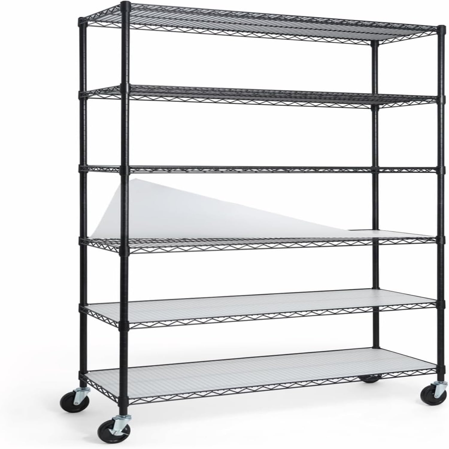NSF Commercial Grade Heavy Duty Wire Shelving w/Wheels Leveling Feet ...