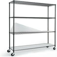 NSF Commercial Grade Heavy Duty Wire Shelving w/Wheels Leveling Feet & Liners Metal Garage ...