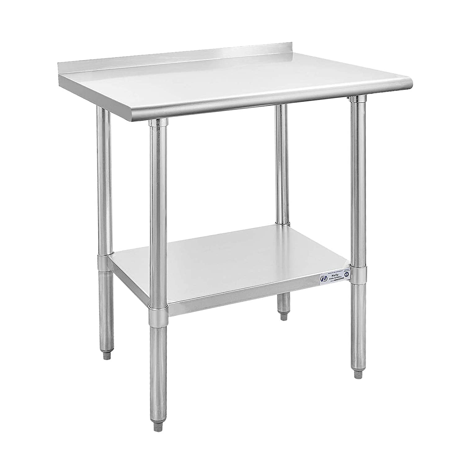 NSF Commercial Heavy Duty Table with Undershelf and Backsplash for ...