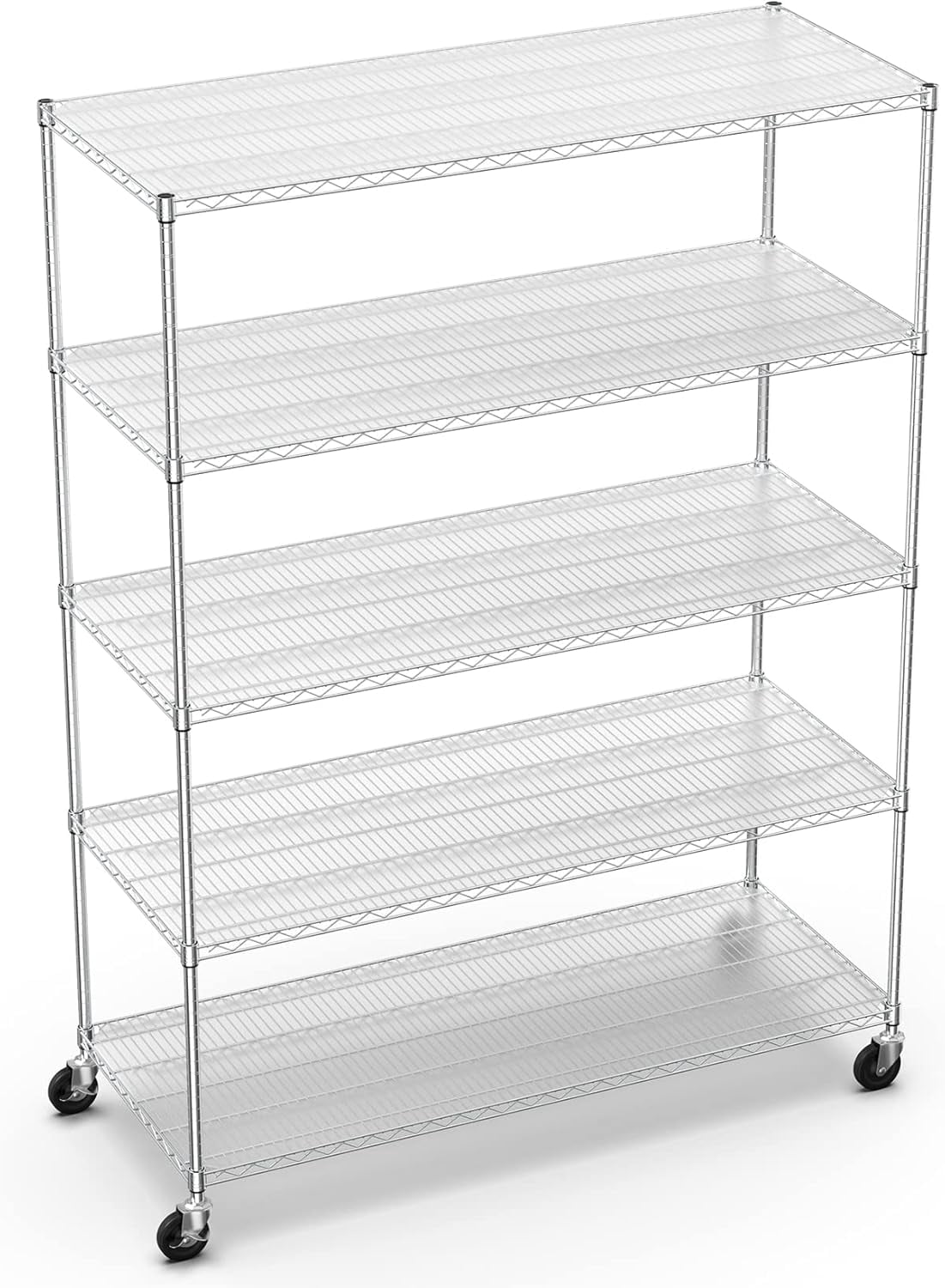 NSF Metal Shelf Wire Shelving Unit, Heavy Duty Adjustable Storage Rack ...