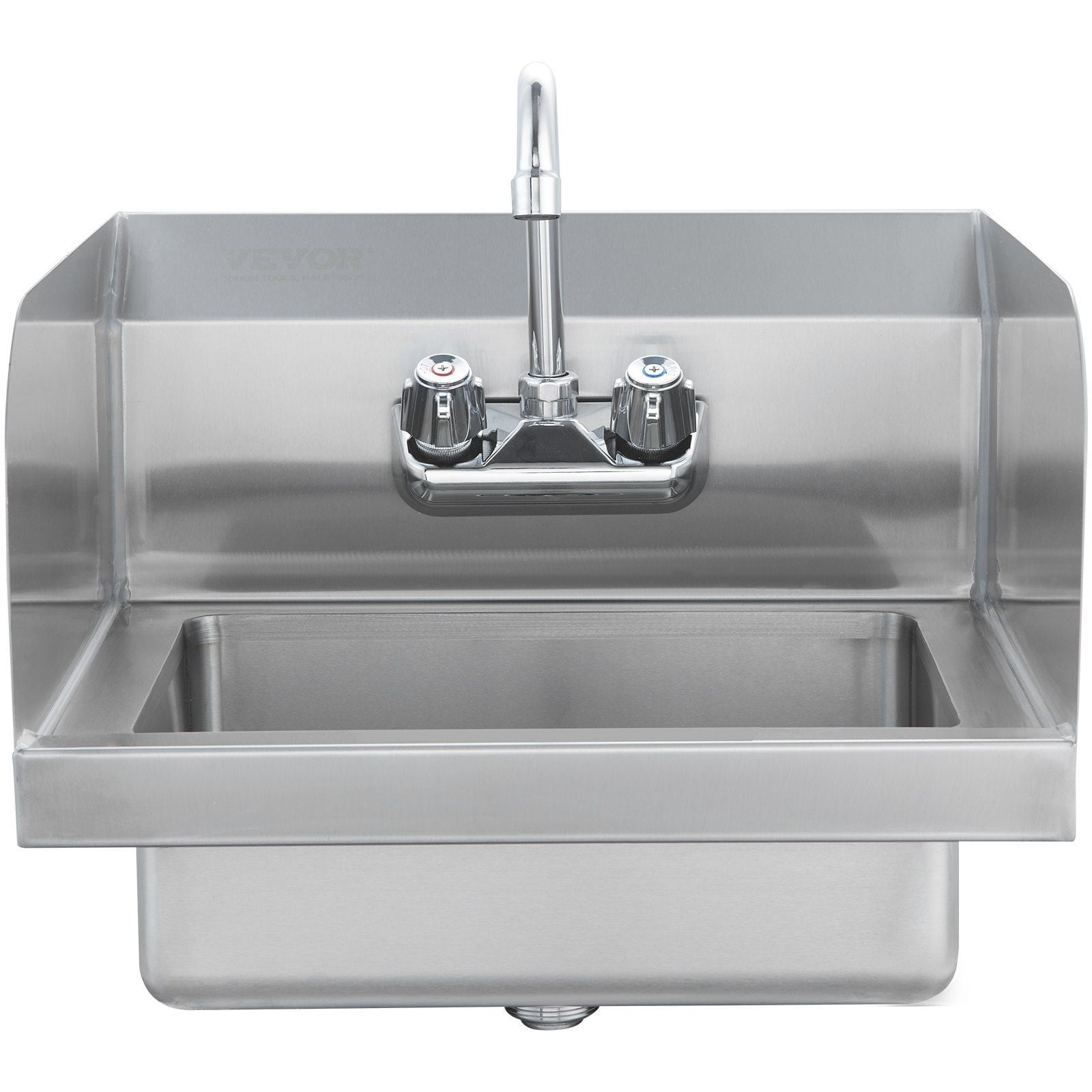 NSF Stainless Steel Commercial Hand Sink with Faucet & Side Splash ...