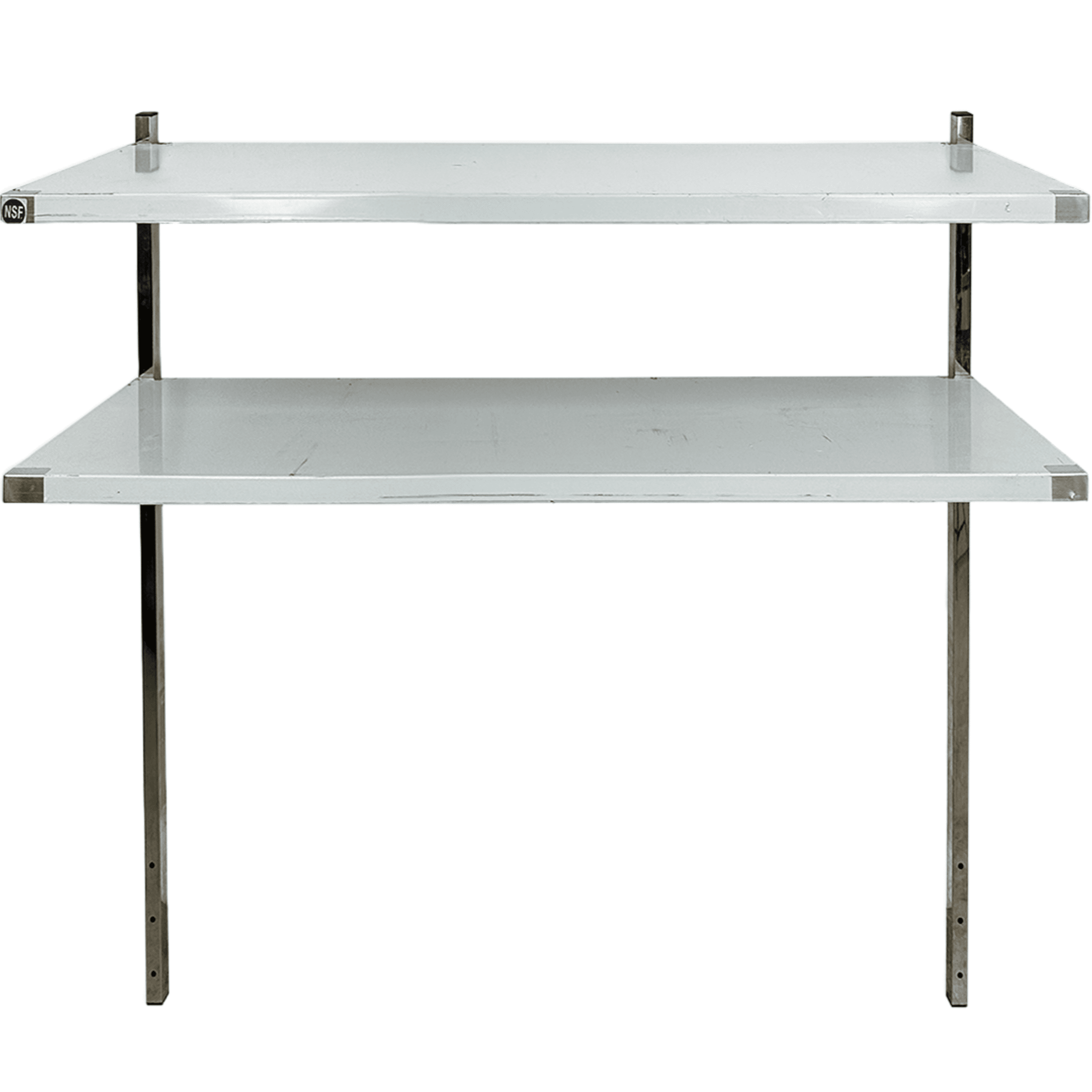 NSF Stainless Steel Prep Table, 47 x 15 x 47 in. Double Shelf Prep ...