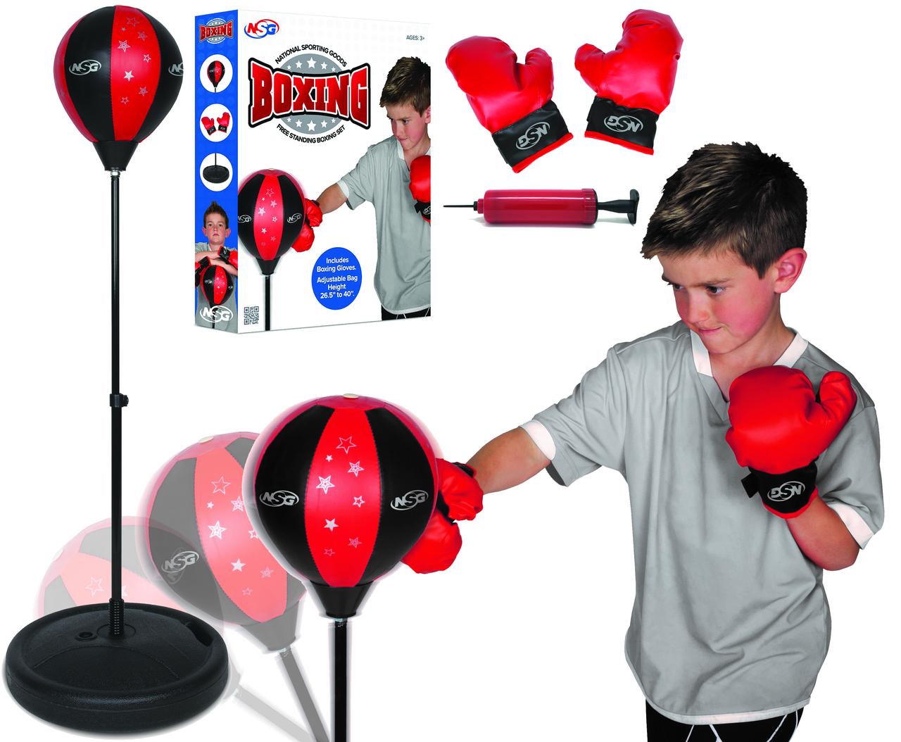 Velocity Toys NSG Jr. Boxing Set - Includes Punching Ball and Kids ...