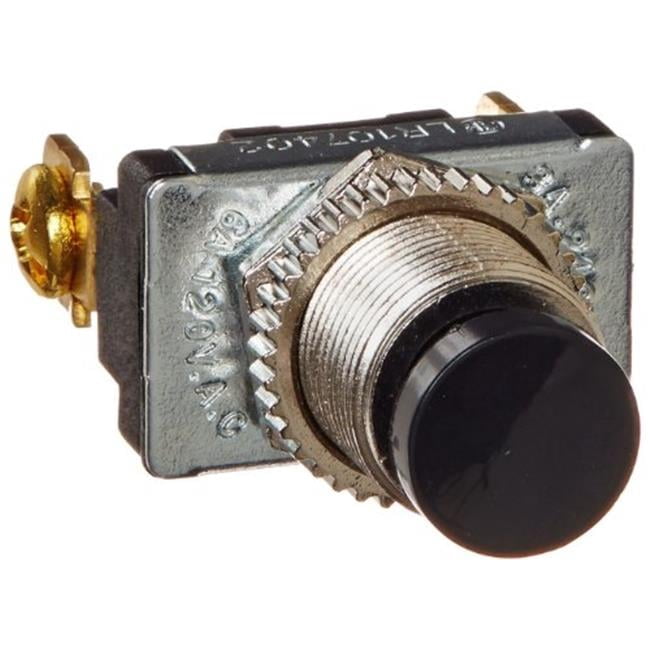 NSI Industries Pushbutton Push- on Spade Switch - Black Button ...